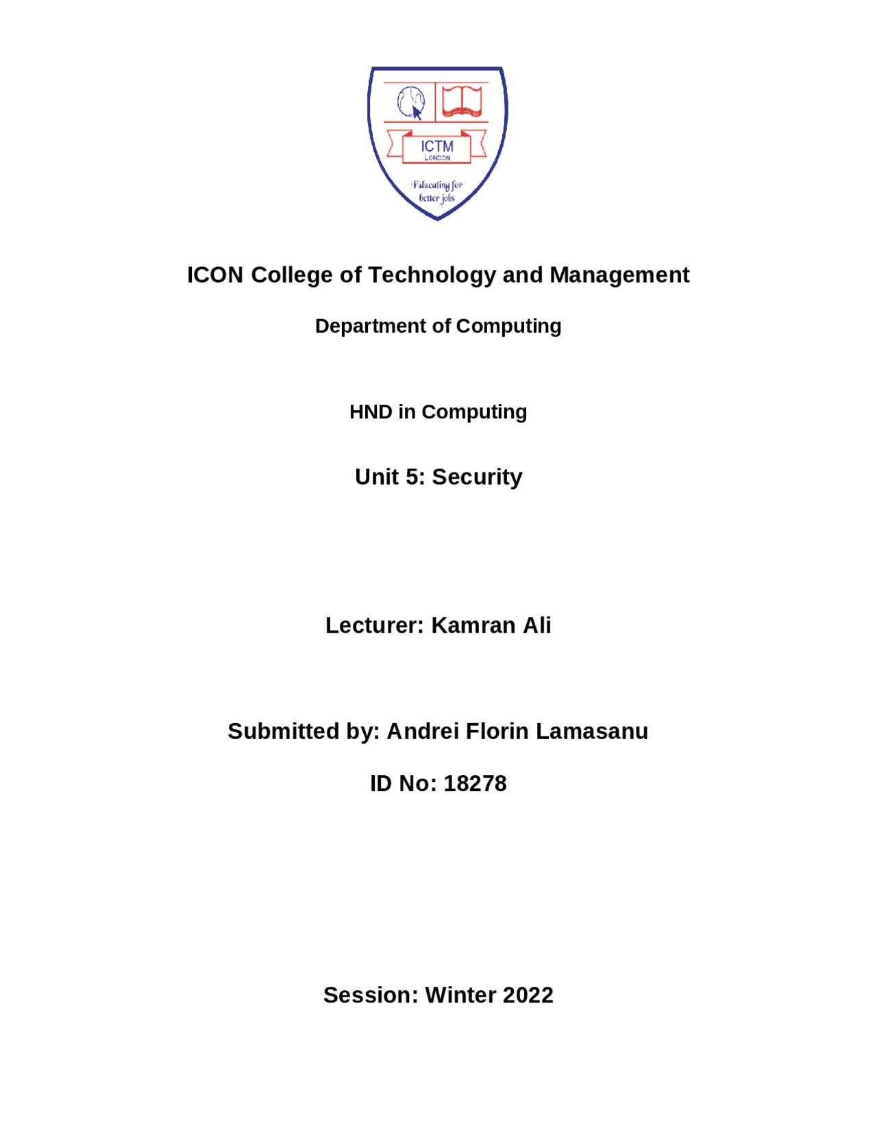 Security Assignment Falmouth University Thesis Network Security Docsity