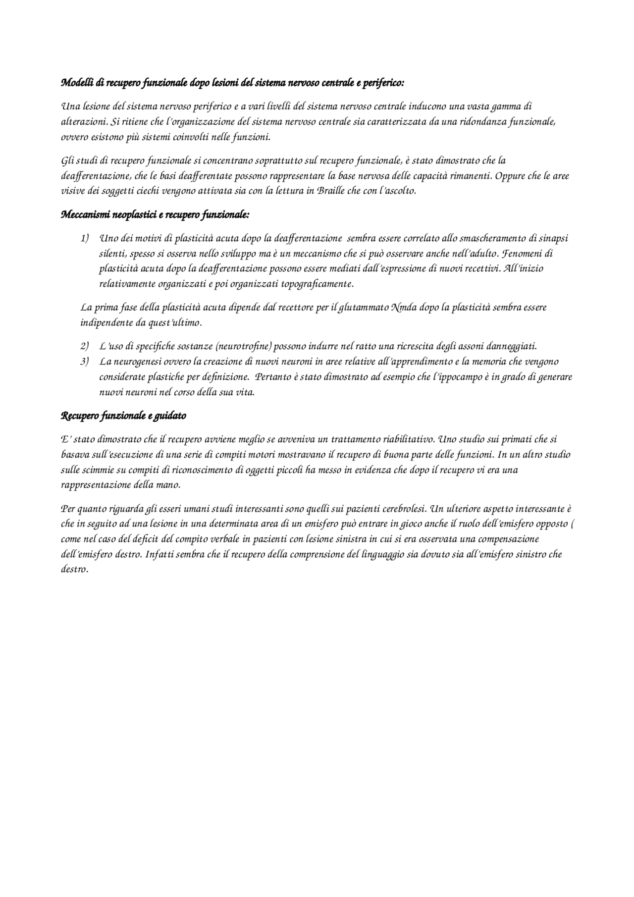 Appunti Psicobiologia Docsity
