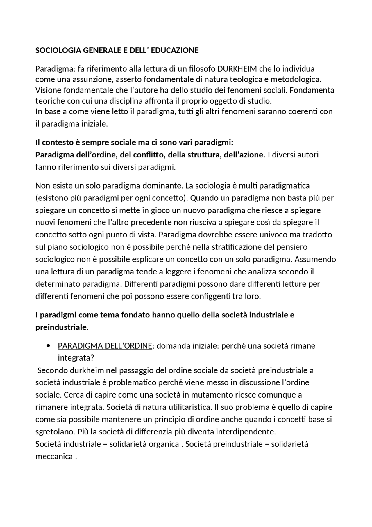 Sociologia Concetti Di Base Docsity