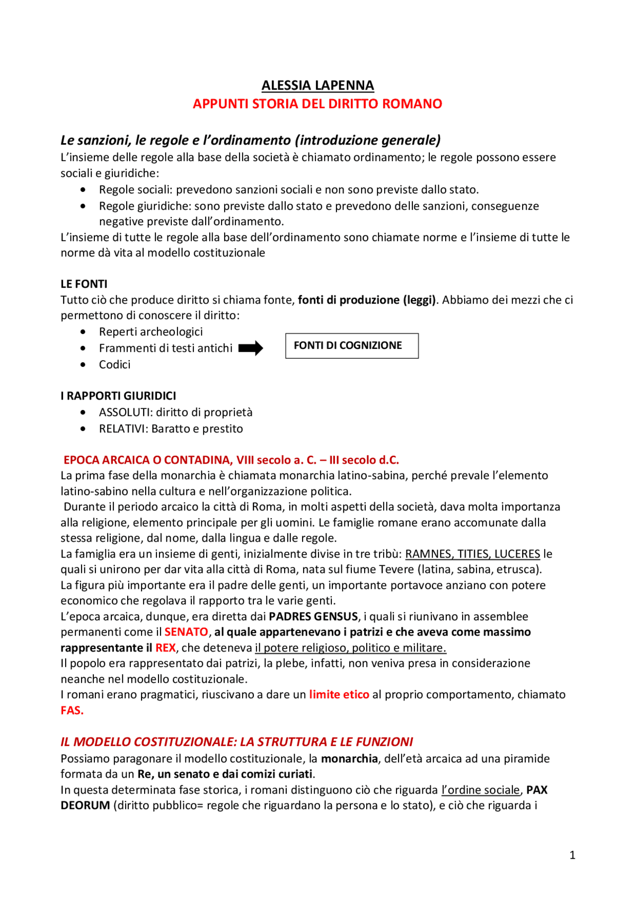 Appunti Storia Del Diritto Romano Docsity