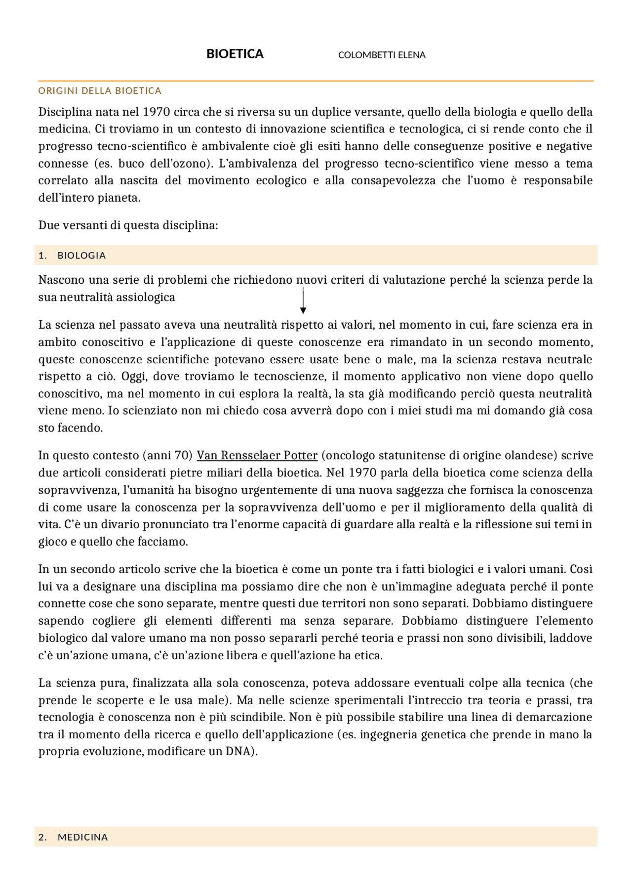 Appunti Corso Di Bioetica Docsity