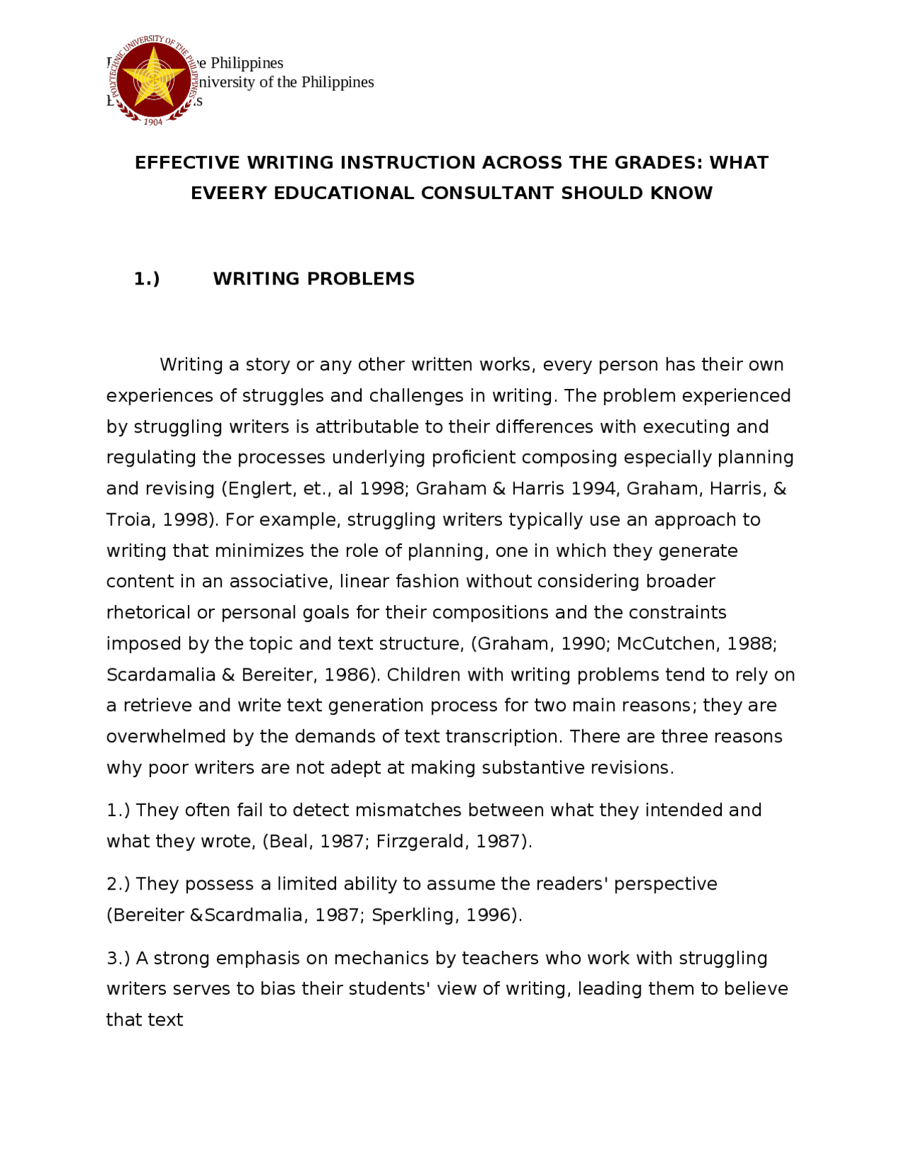 Simple English Subject - Docsity