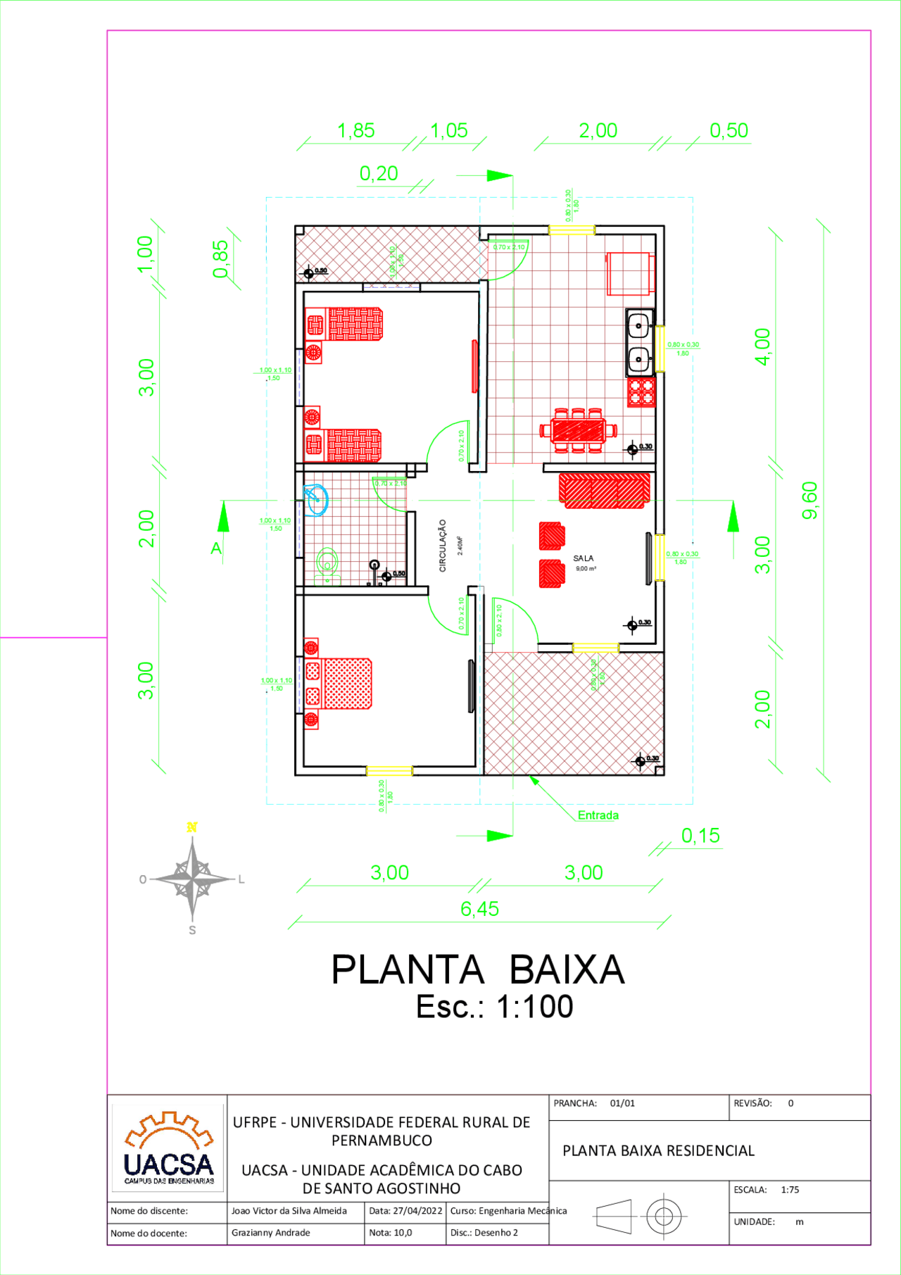 Planta Baixa Auto Cad Docsity