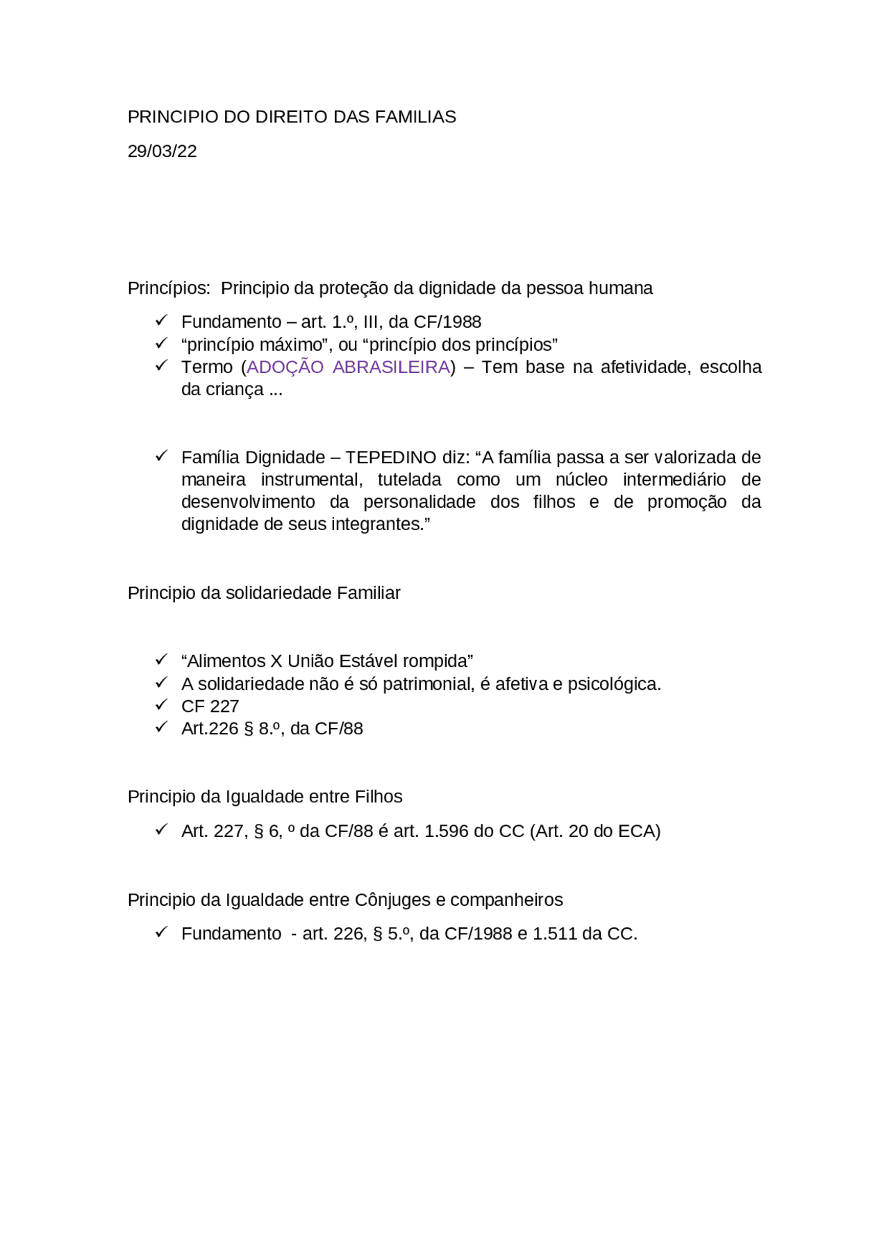 Familia e seus componentes - Docsity