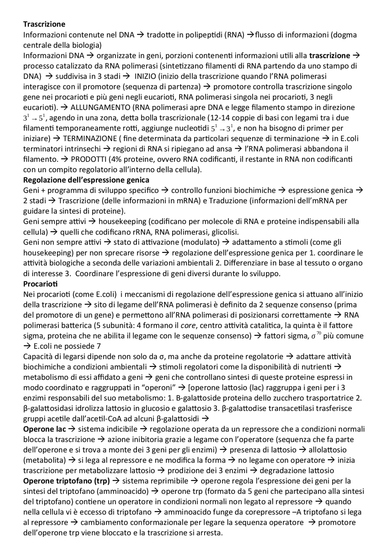 Appunti Schematici Su Dna Rna Docsity