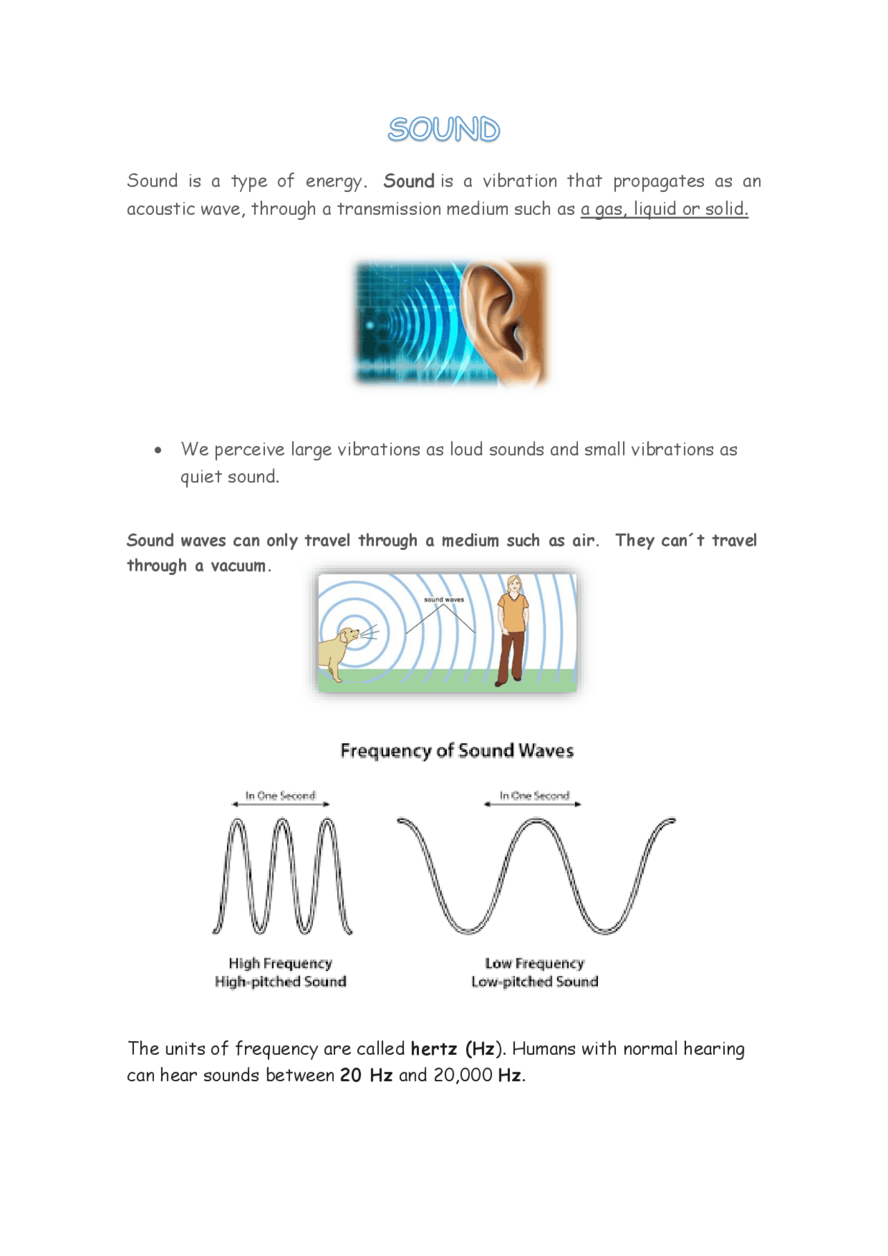 The sound natural science - Docsity