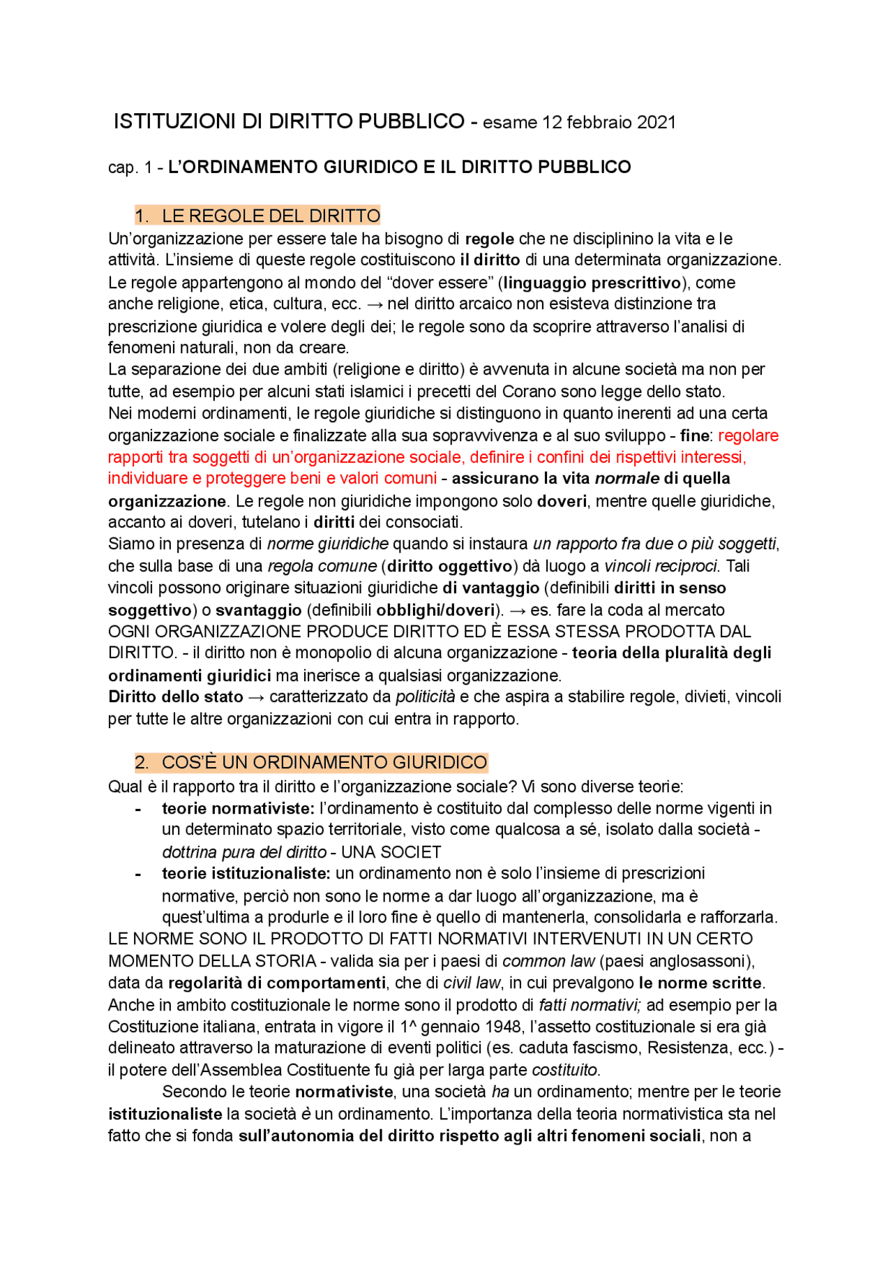 Riassunto Del Libro Corso Di Diritto Pubblico Docsity