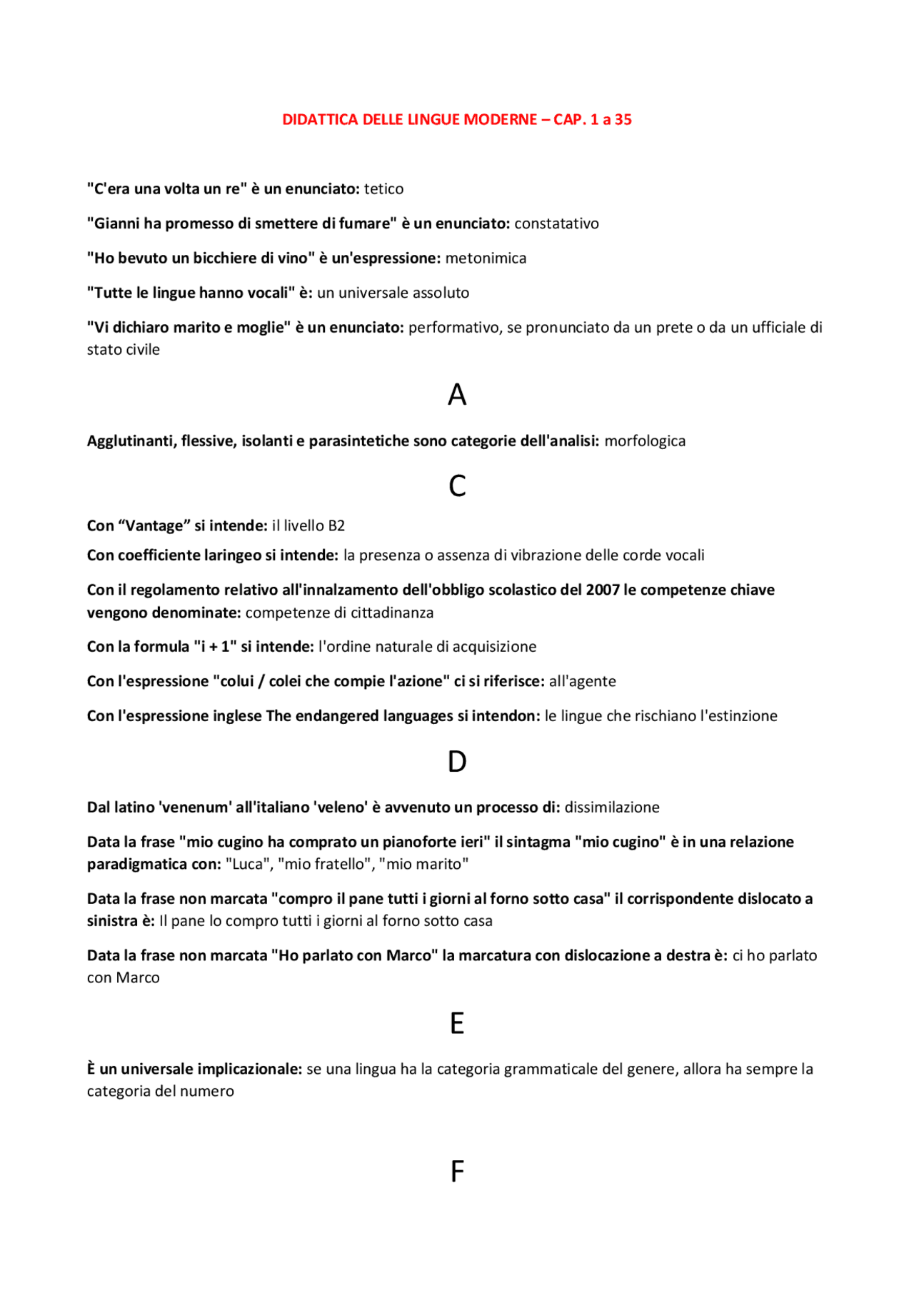 Didattica Delle Lingue Moderne Docsity