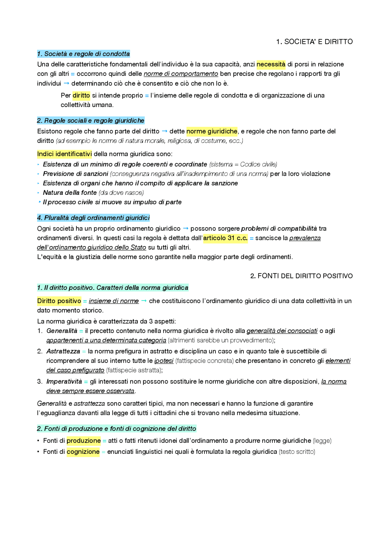 Riassunti Diritto Privato 1 Modulo Docsity