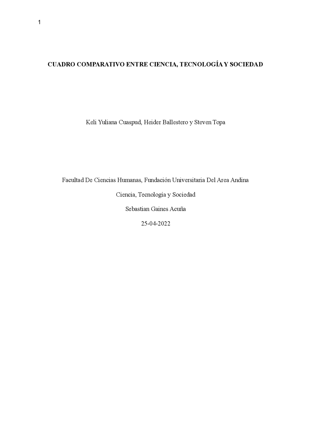 Ciencias Tecnologicas Docsity