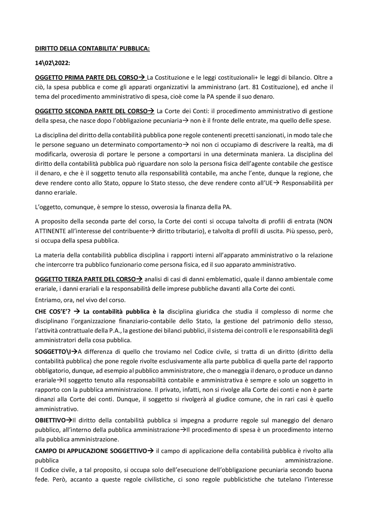 Appunti Completi Di Diritto Della Contabilità Pubblica Con Slides