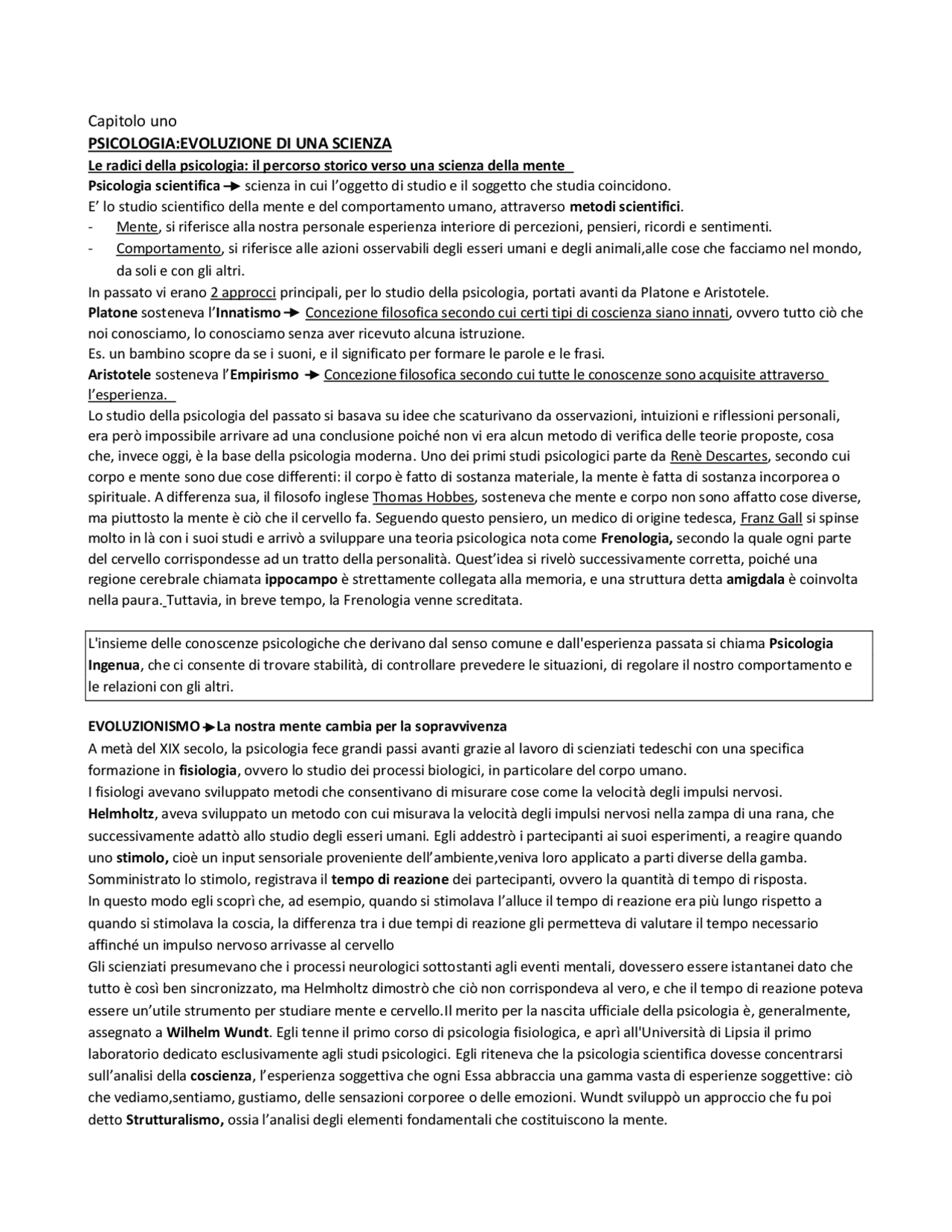 Riassunto Del Libro Psicologia Generale Di Schacter Dl Docsity