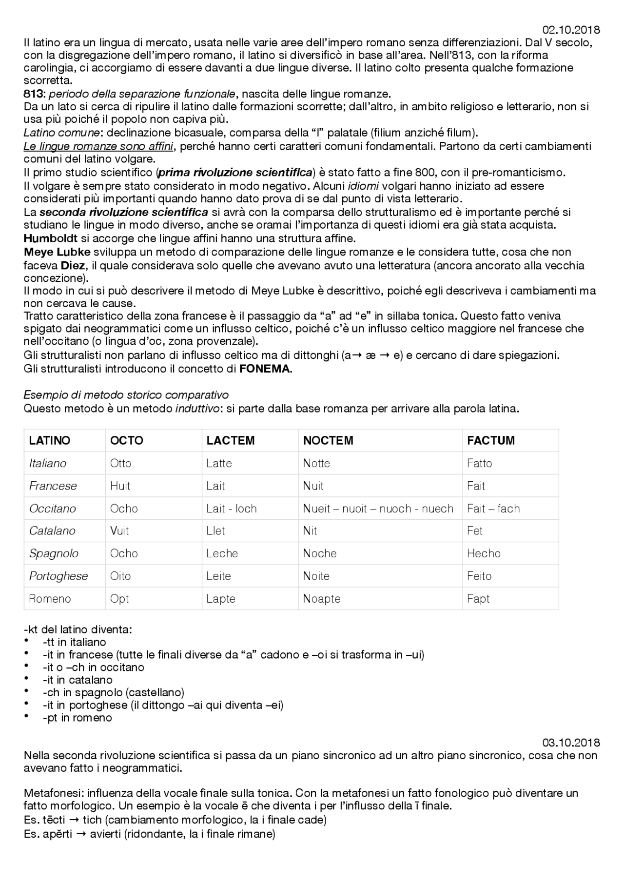 Appunti Linguistica Romanza Corradini Docsity