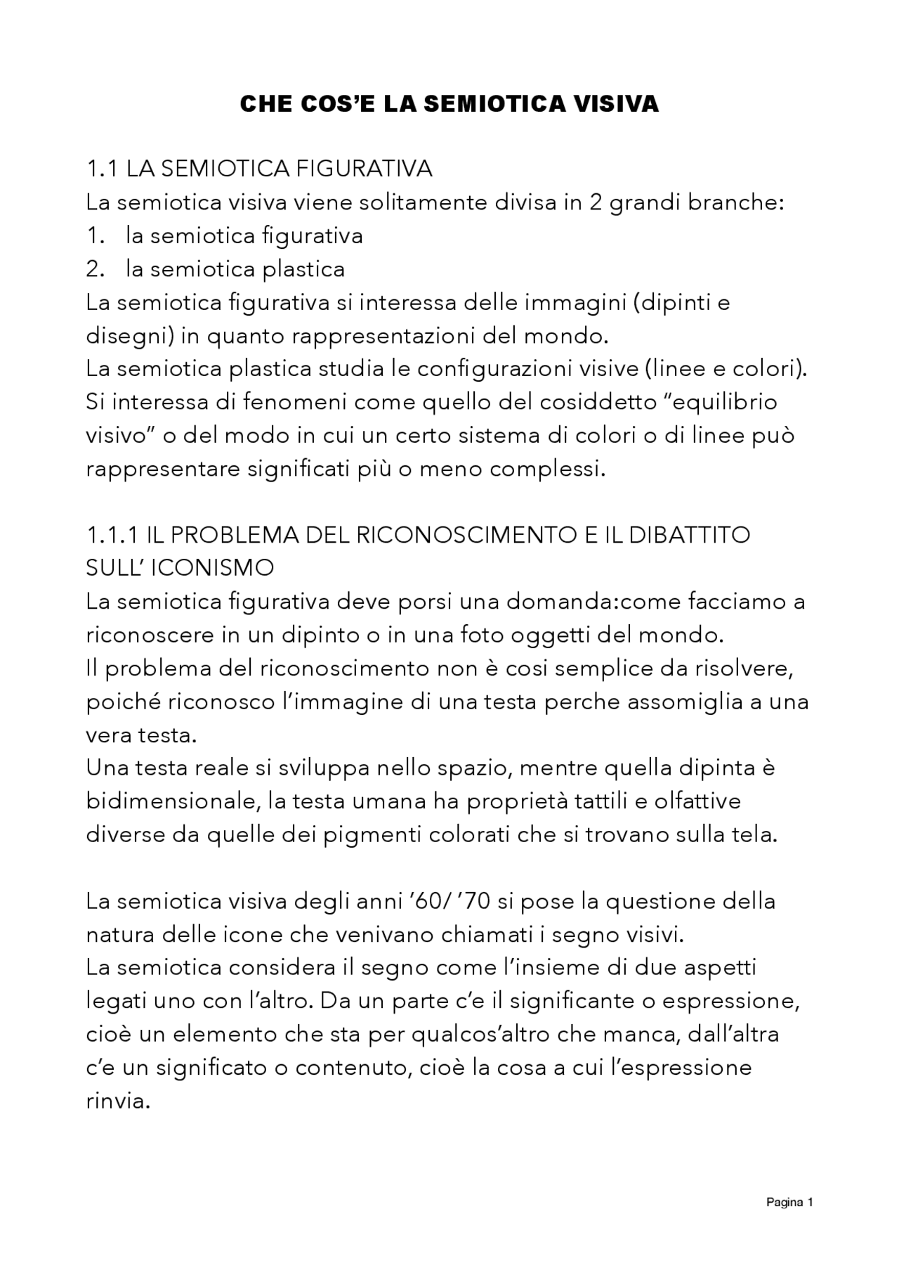 Che Cosè La Semiotica Visiva Docsity