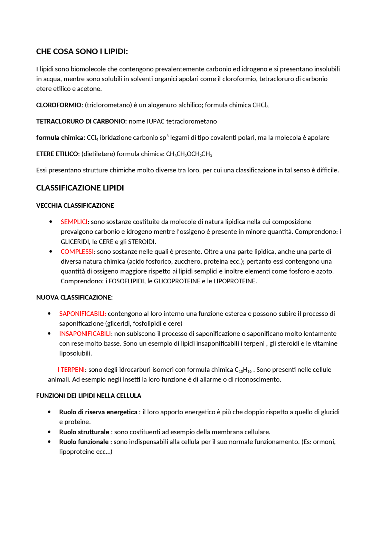 I Lipidi Acidi Grassi Docsity