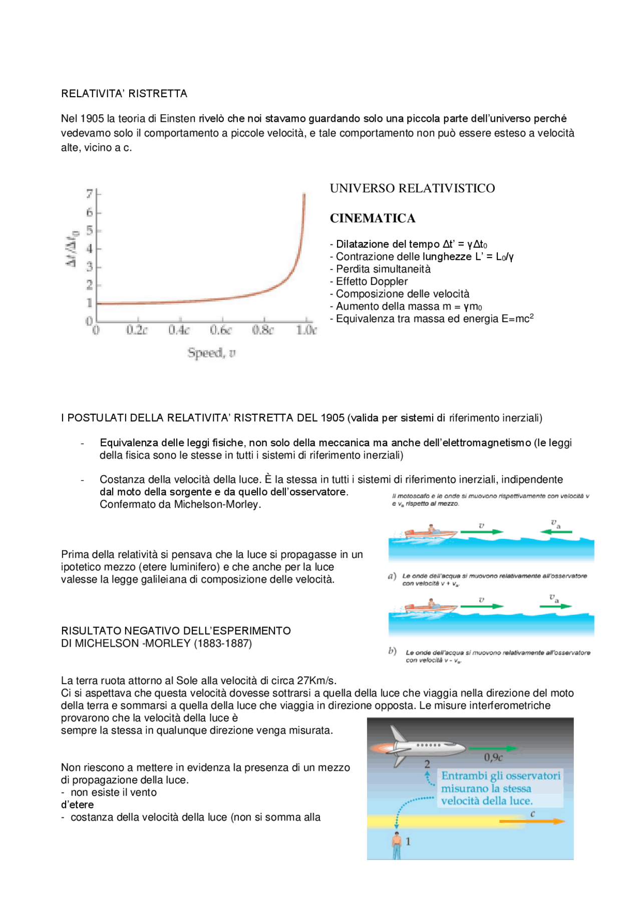 Relatività Ristretta Docsity