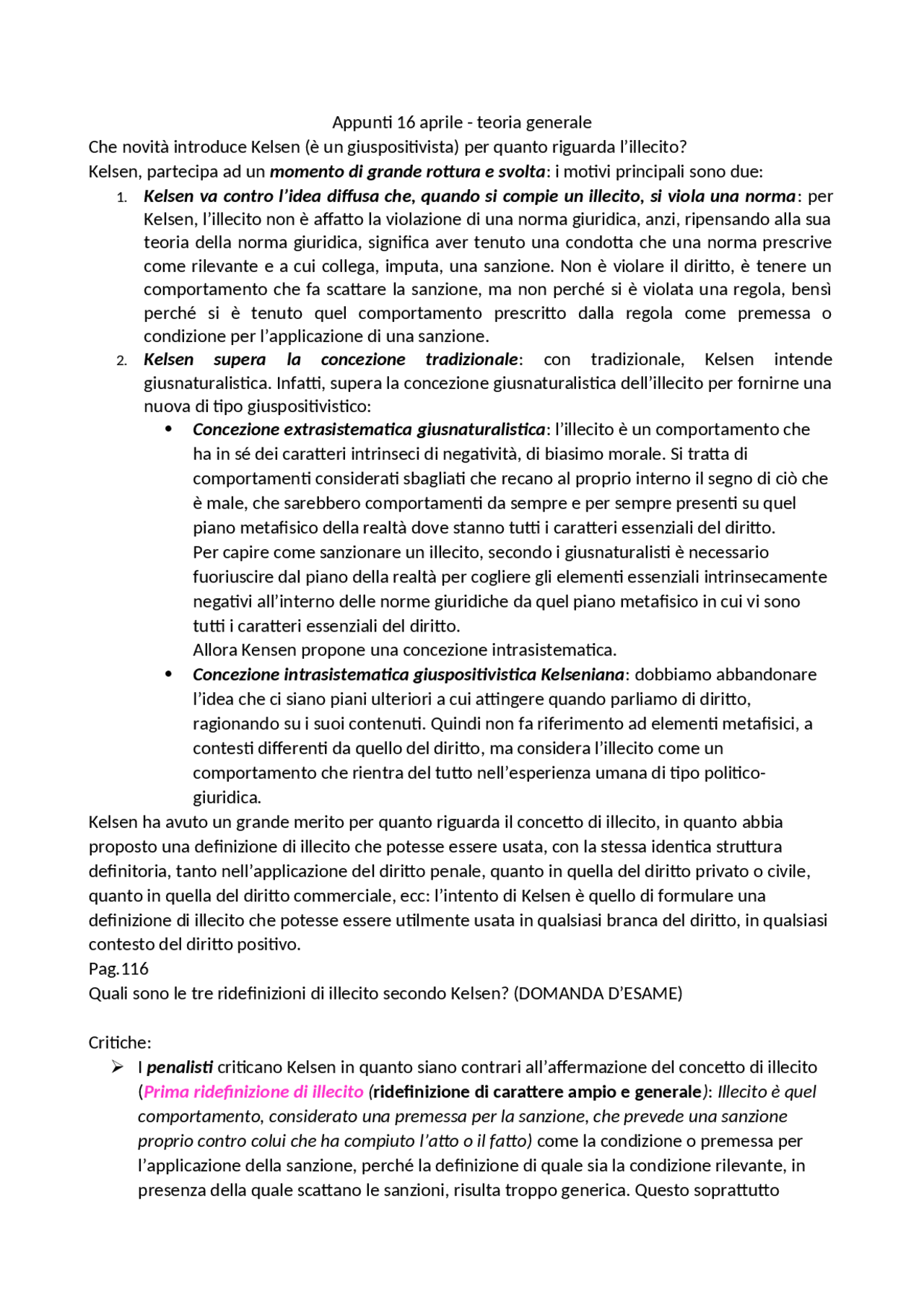 Appunti Teoria Generale E Metodi Del Diritto Docsity