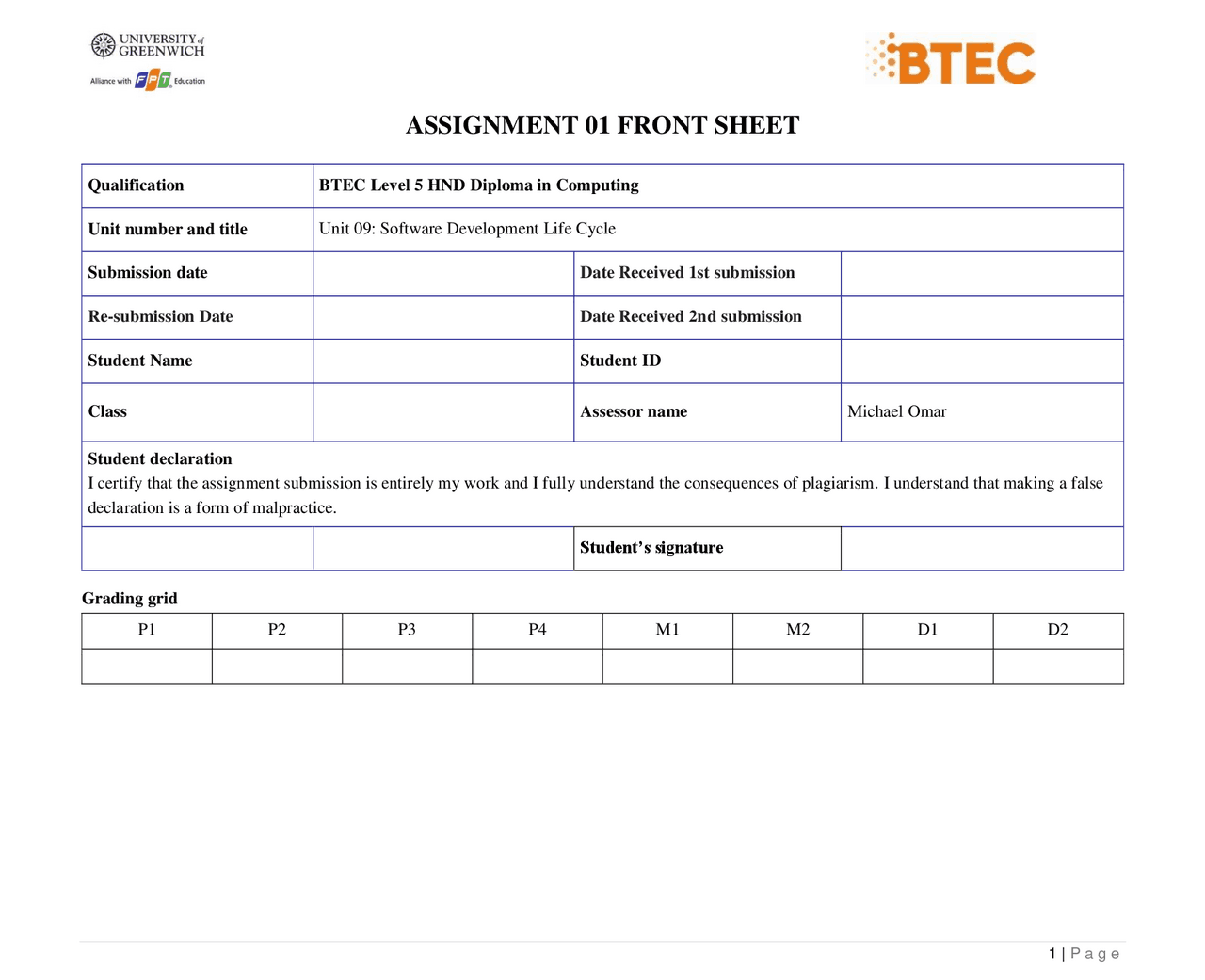 Sdlc Assignment 1 Fpt Greenwich Assignments Metodologías De Desarrollo De Software Docsity