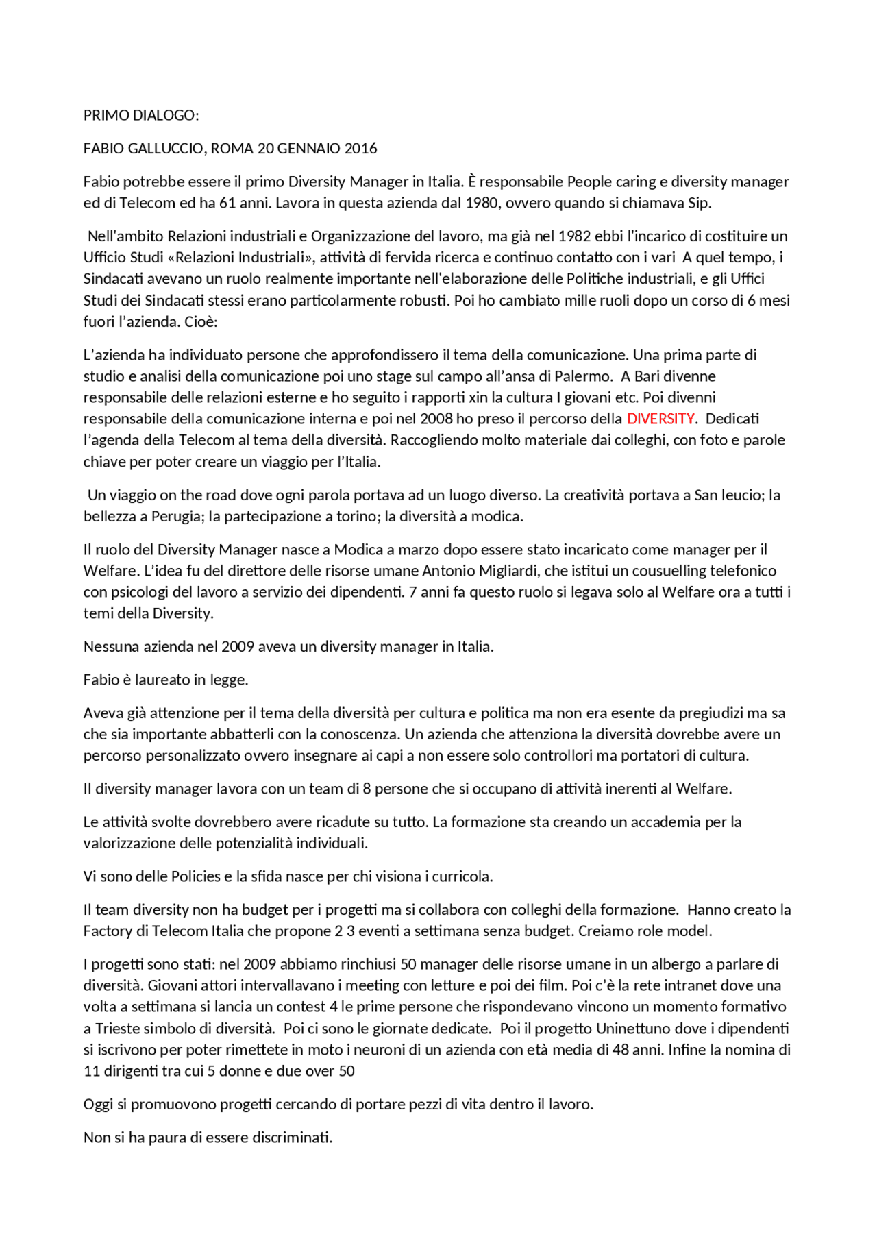 Riassunto 1 Dialogo Docsity