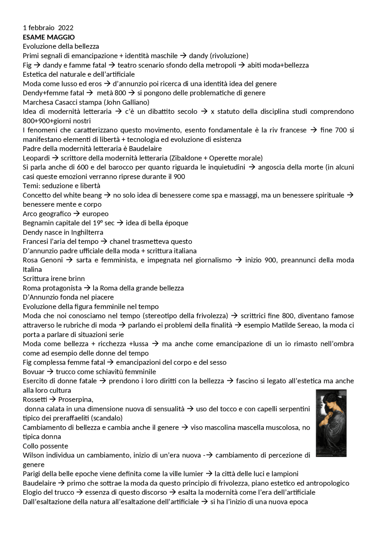 Appunti Presi Durante La Lezione Docsity