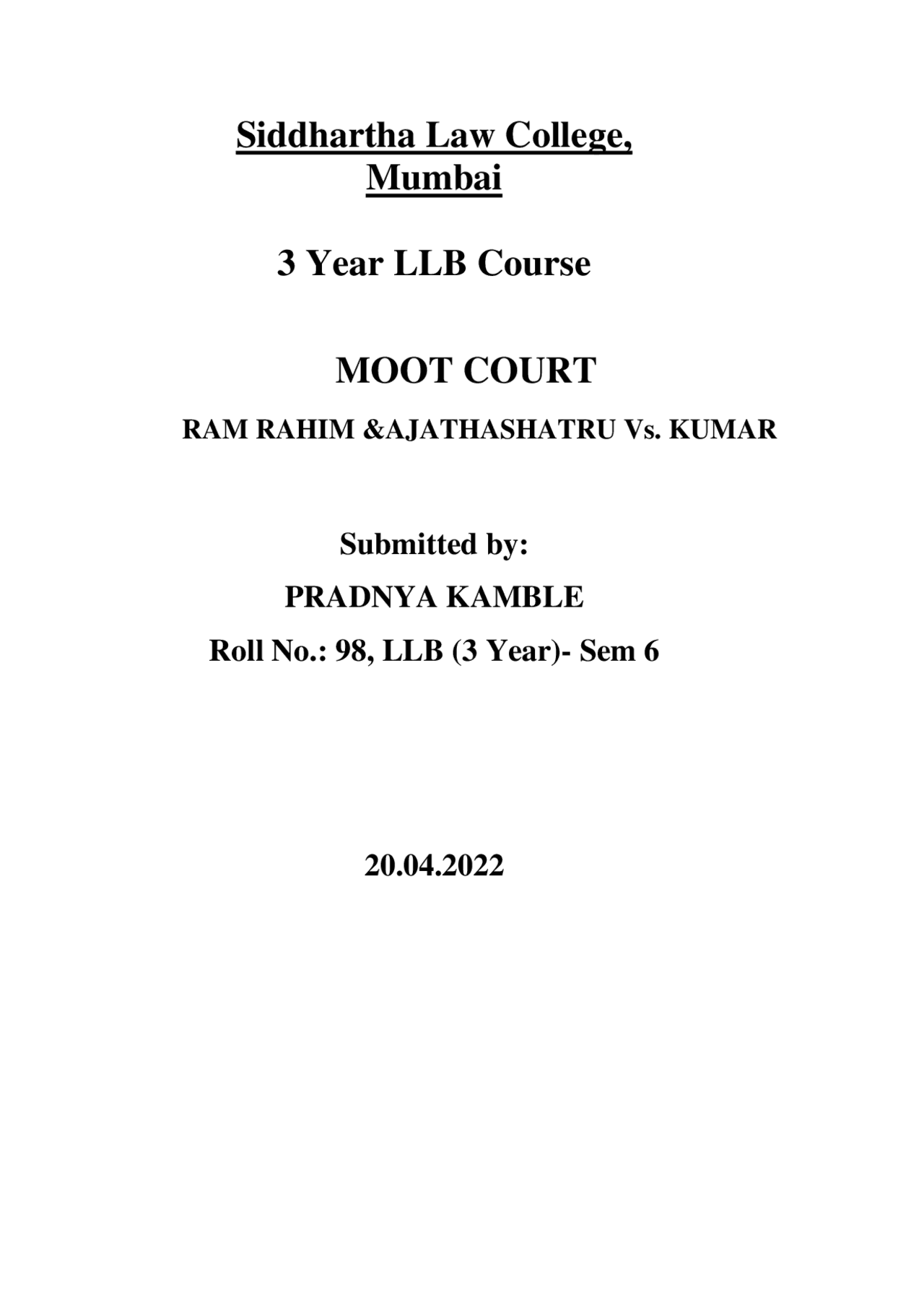 Law Of Evidence Various Topic Docsity