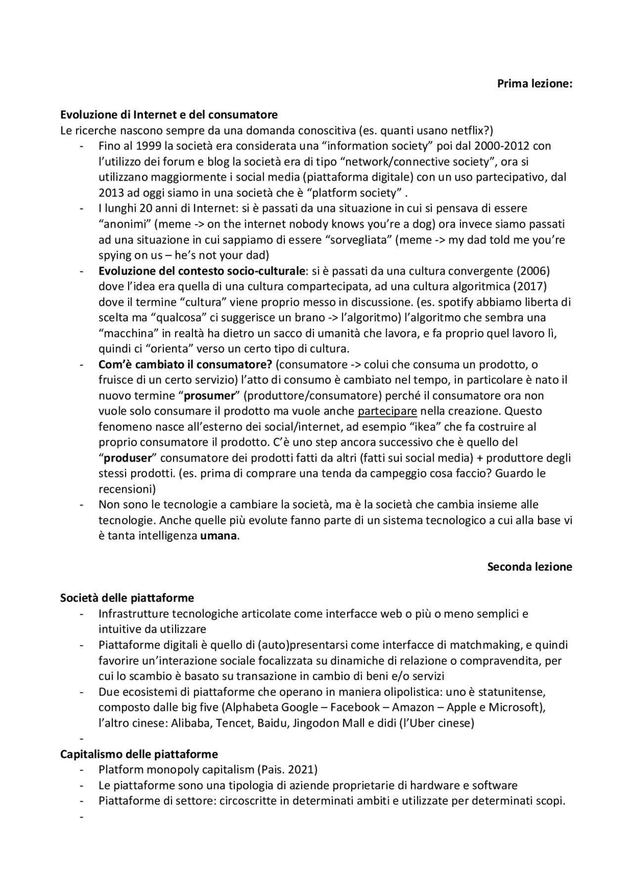 Appunti del corso di immagini e società - Docsity
