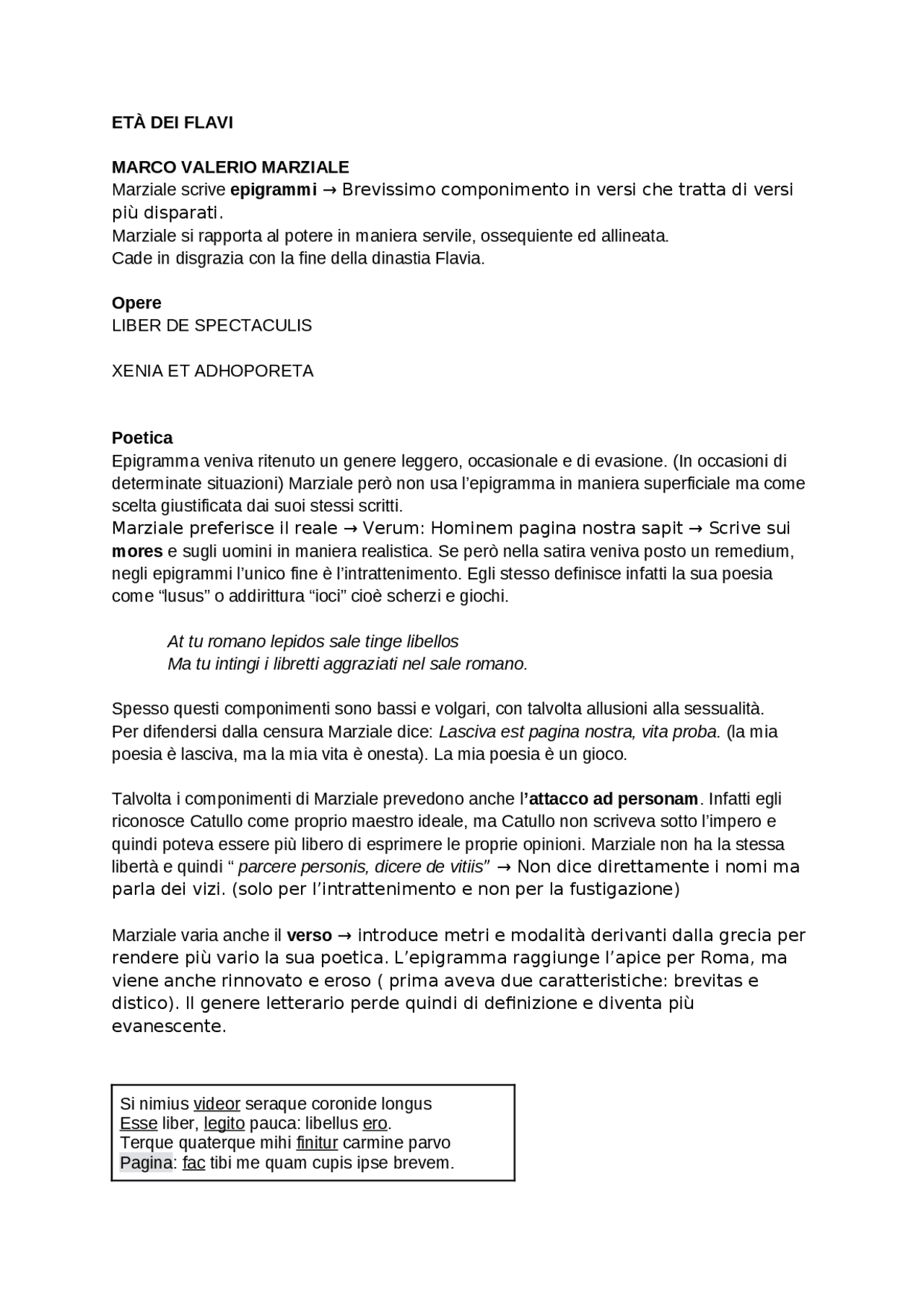 Analisi Letteraria Dinastia Dei Flavi Docsity