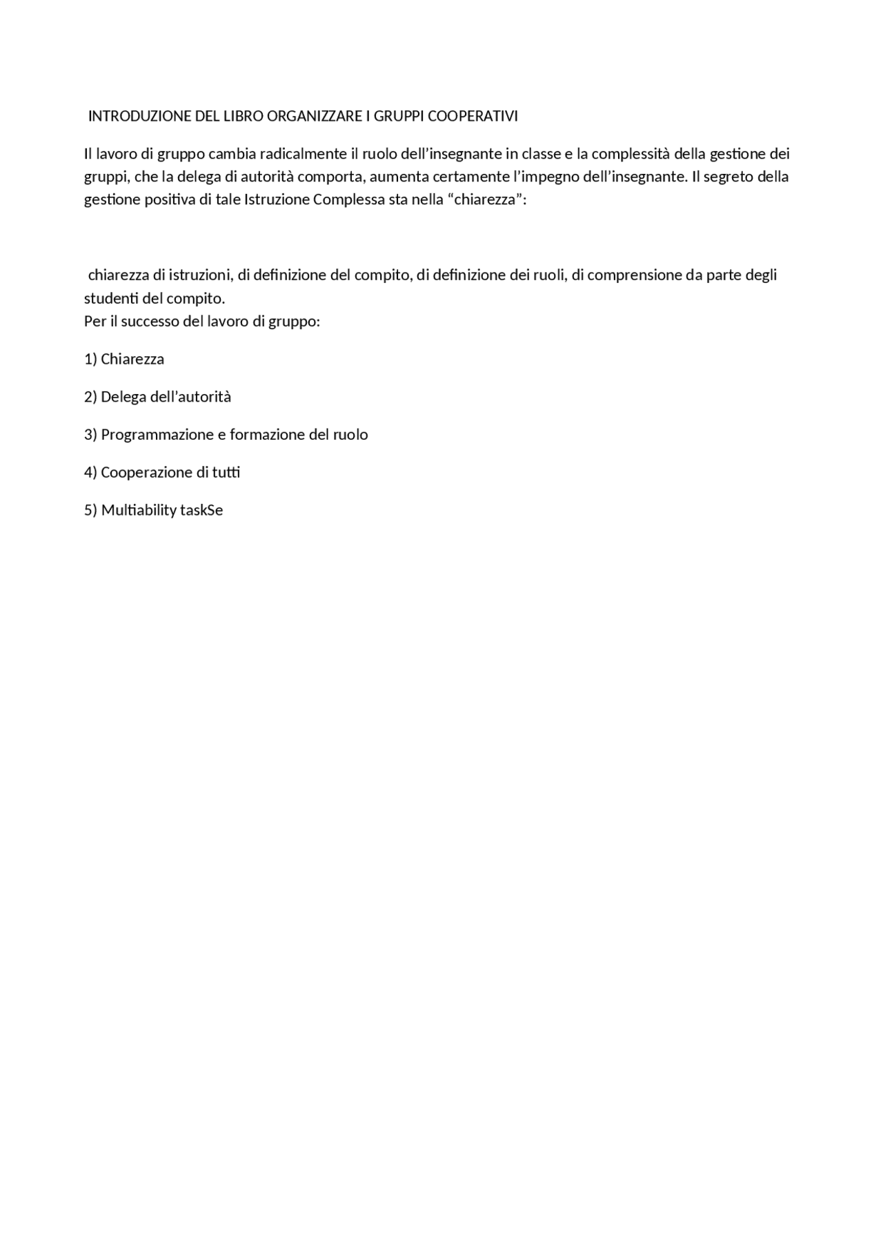 Sintesin Breve Di Dinamica Di Gruppo Docsity