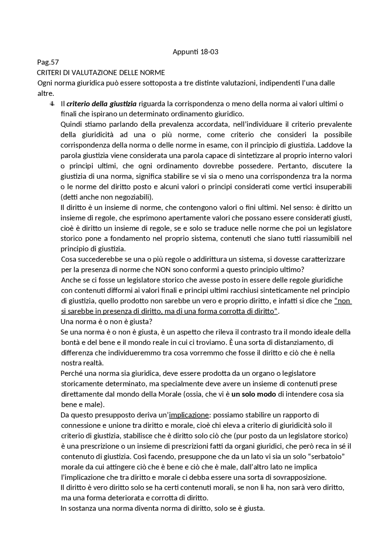 Appunti Teoria Generale Del Diritto Docsity