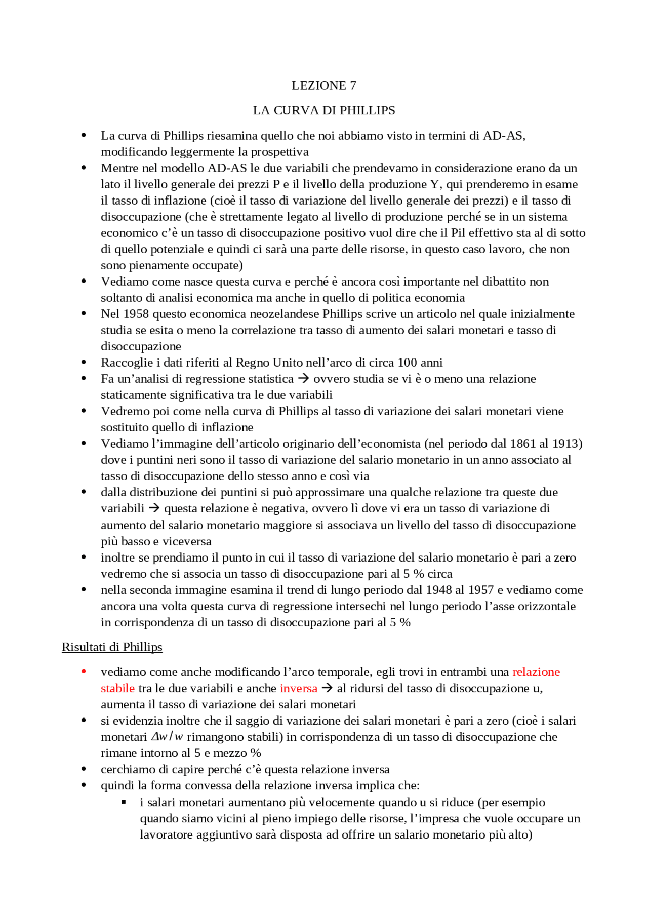 Riassunti Lezioni Di Macroeconomia Docsity