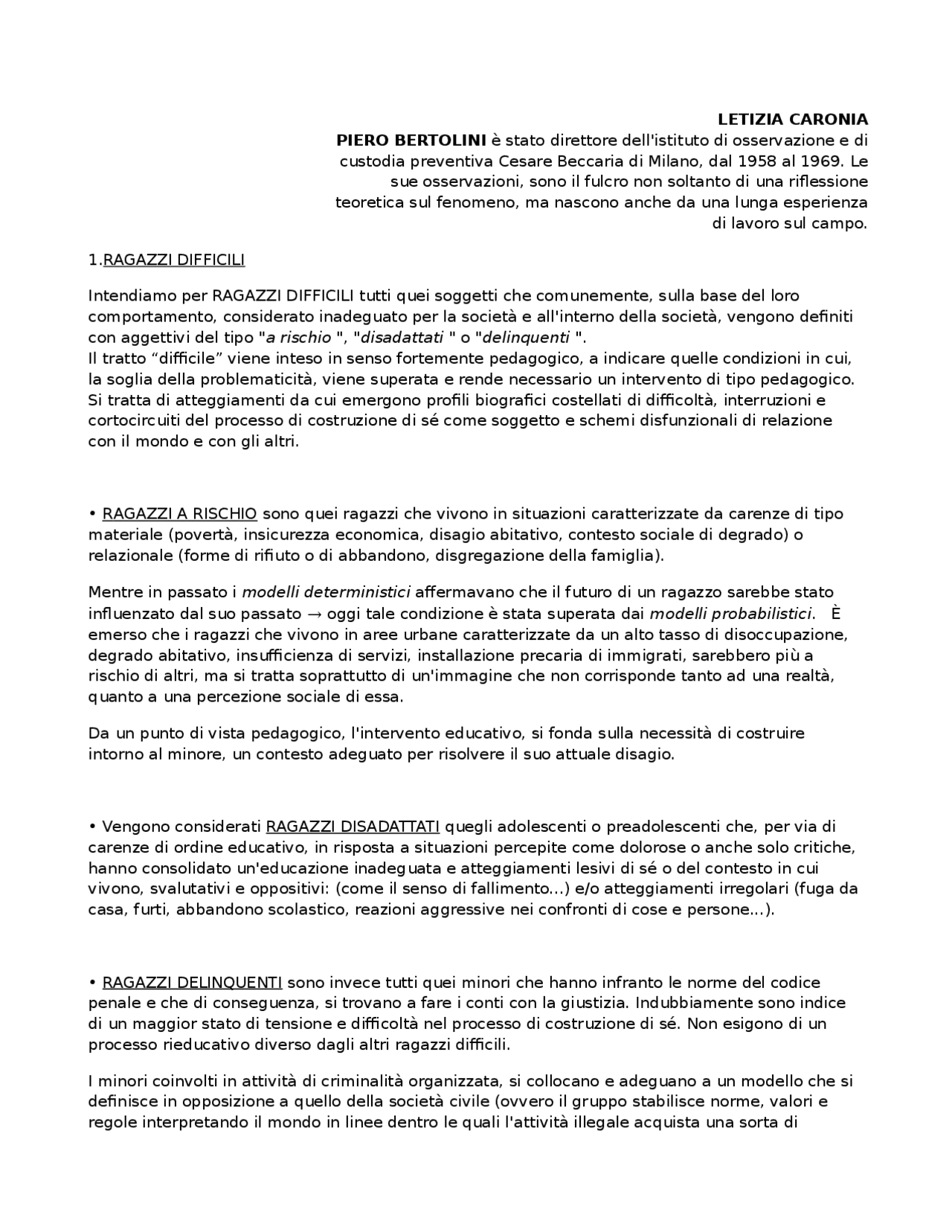 Ragazzi Difficili Riassunto Docsity