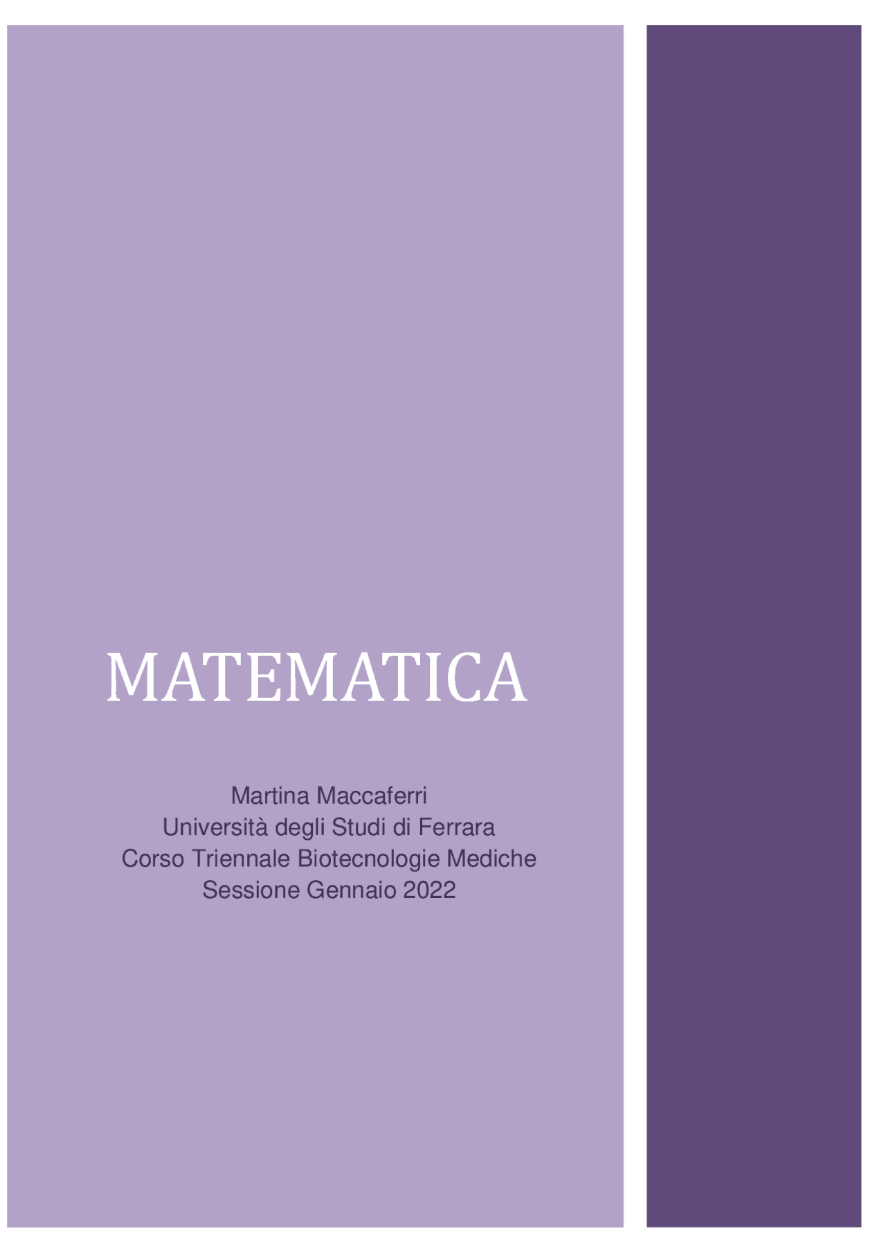 Formulario Di Matematica Docsity