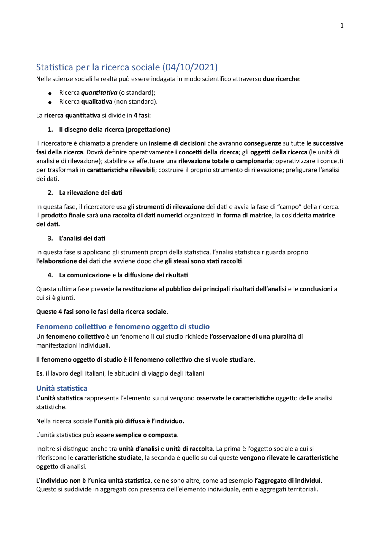 Appunti Esame Statistica Per La Ricerca Sociale Docsity