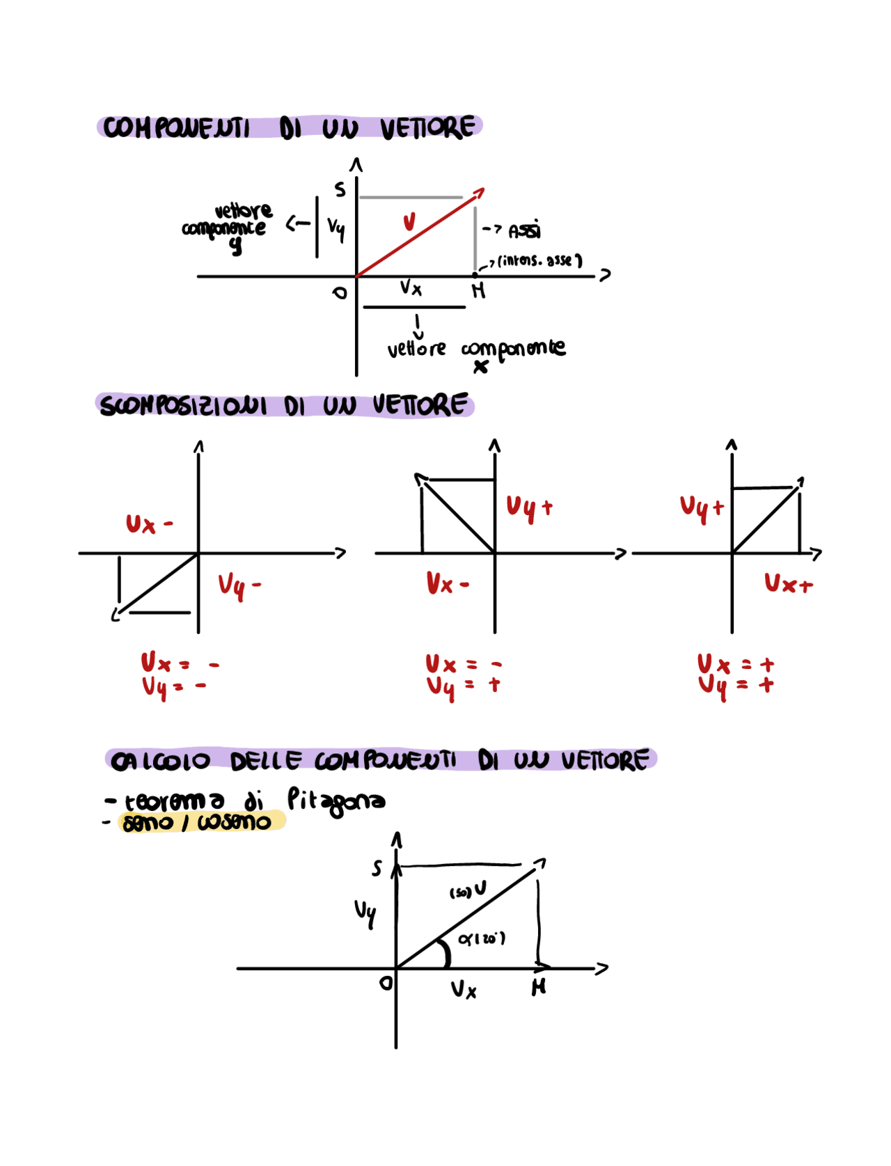 I Vettori E Le Forze Schemi E Mappe Concettuali Di Fisica Docsity
