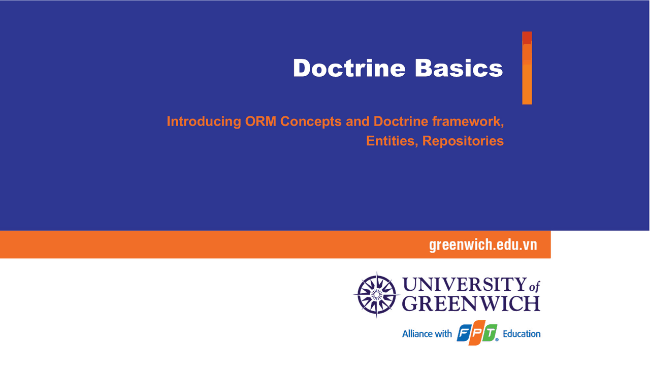 Doctrine Basics Introducing Orm Concepts And Doctrine Framework Entities Repositories Docsity