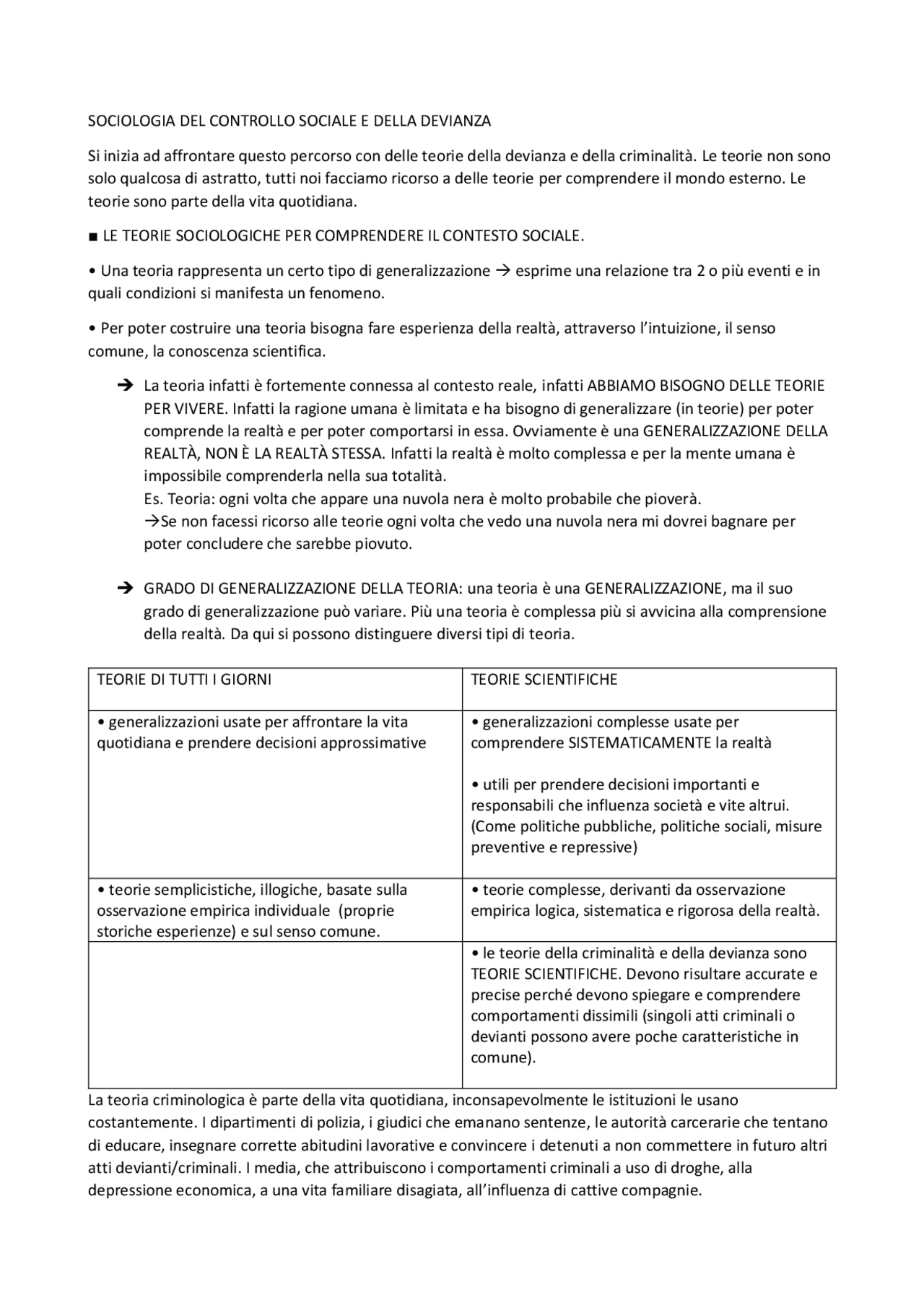 Schemi Concettuali A Supporto Del Testo Devianza E Criminalità