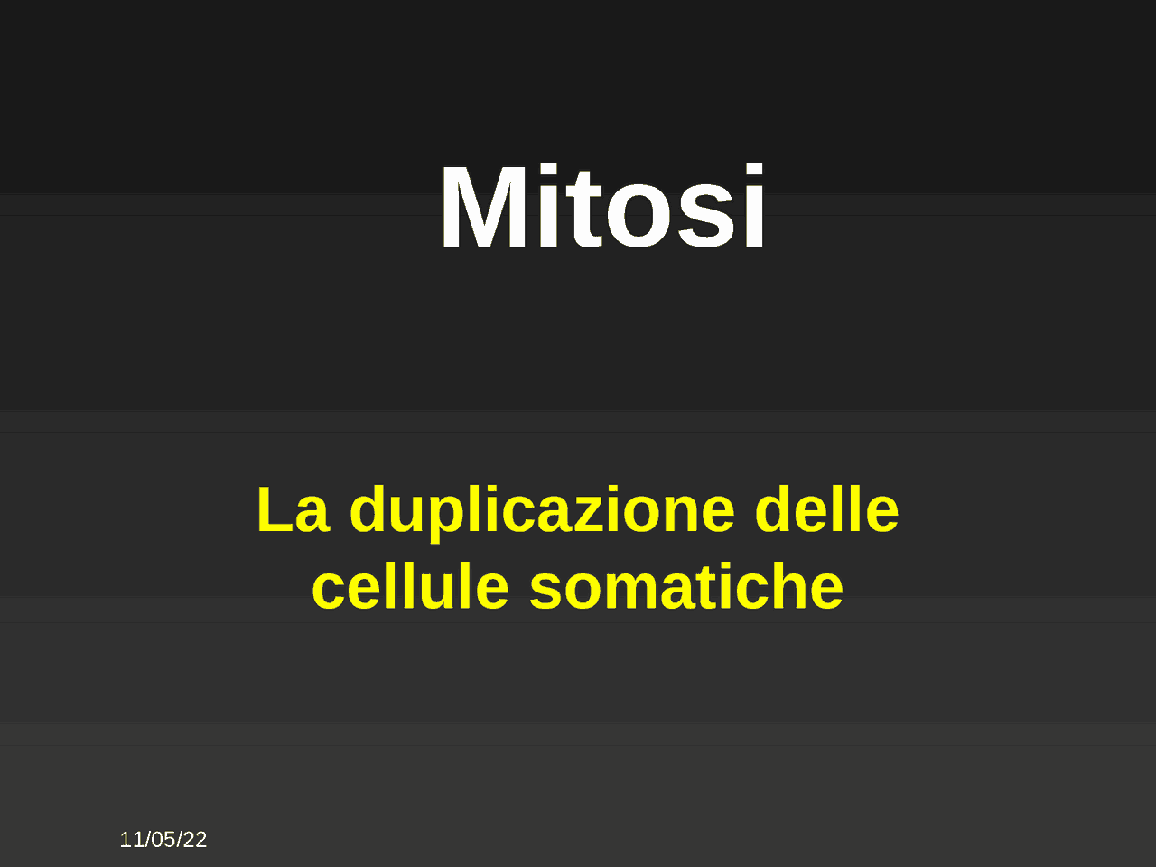 Mitosi: la duplicazione delle cellule somatiche - Docsity