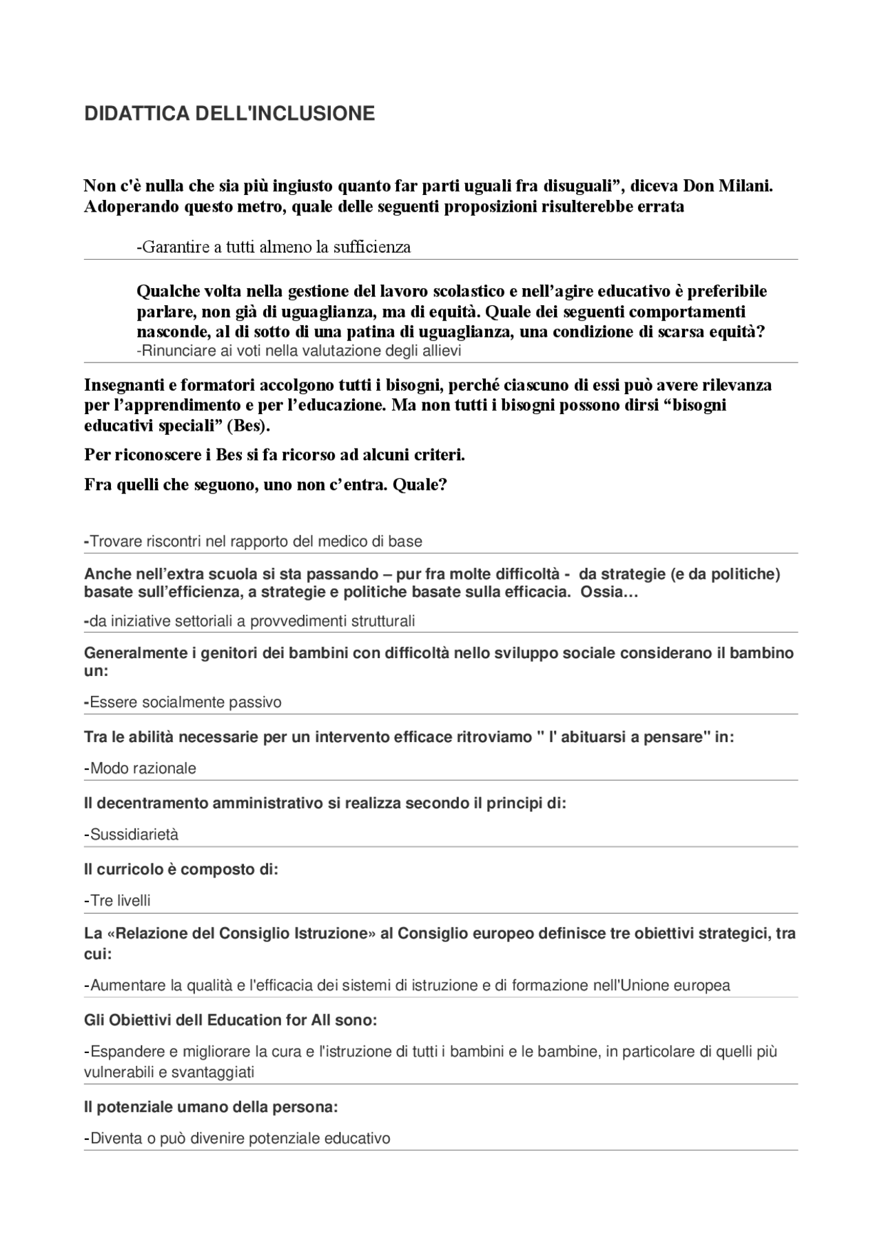 24 Cfu Pegaso Modulo Didattica Inclusione Panieri Di Didattica