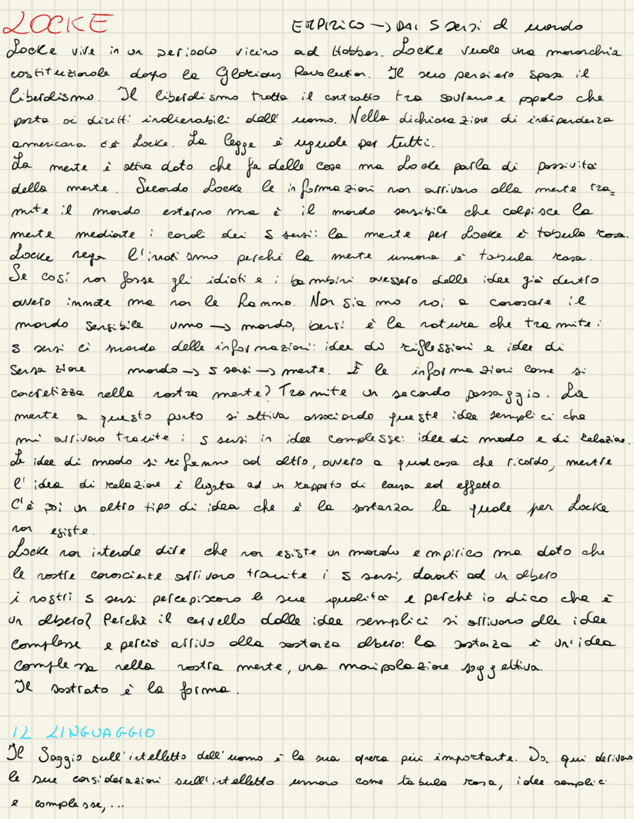 Locke Appunti Di Filosofia Docsity