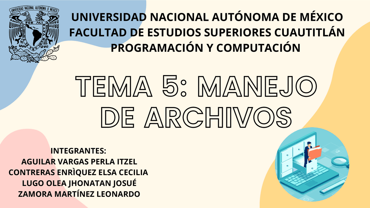 Presentación De Manejo De Archivos Diapositivas De Computación