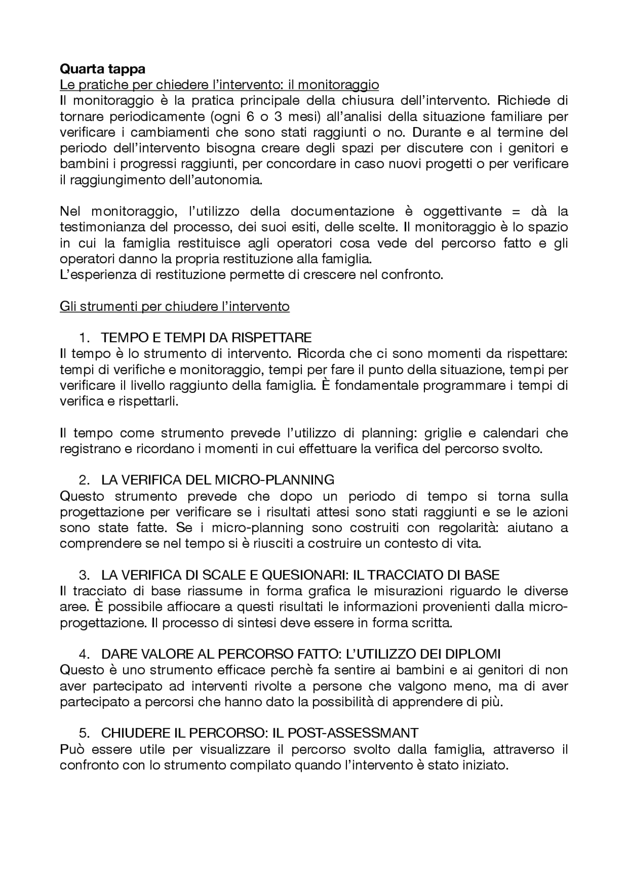 Riassunto Quarta Tappa Docsity