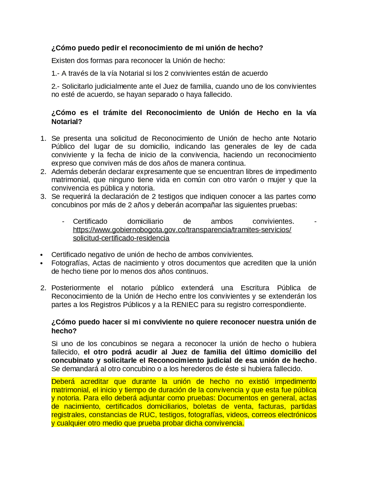 UNION MARITAL DE HECHO | Apuntes de Derecho | Docsity