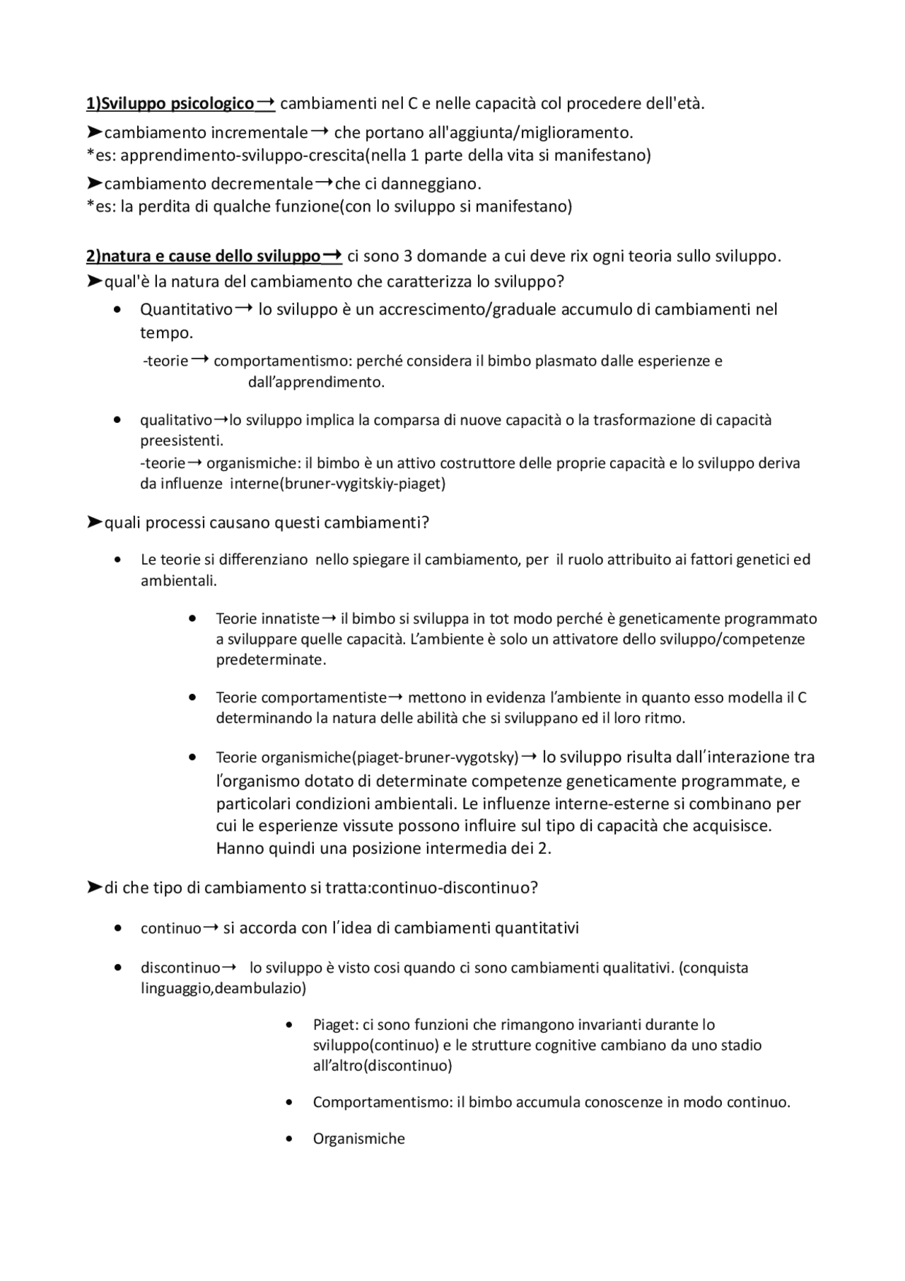 Lo Sviluppo Origini E Metodologie Docsity