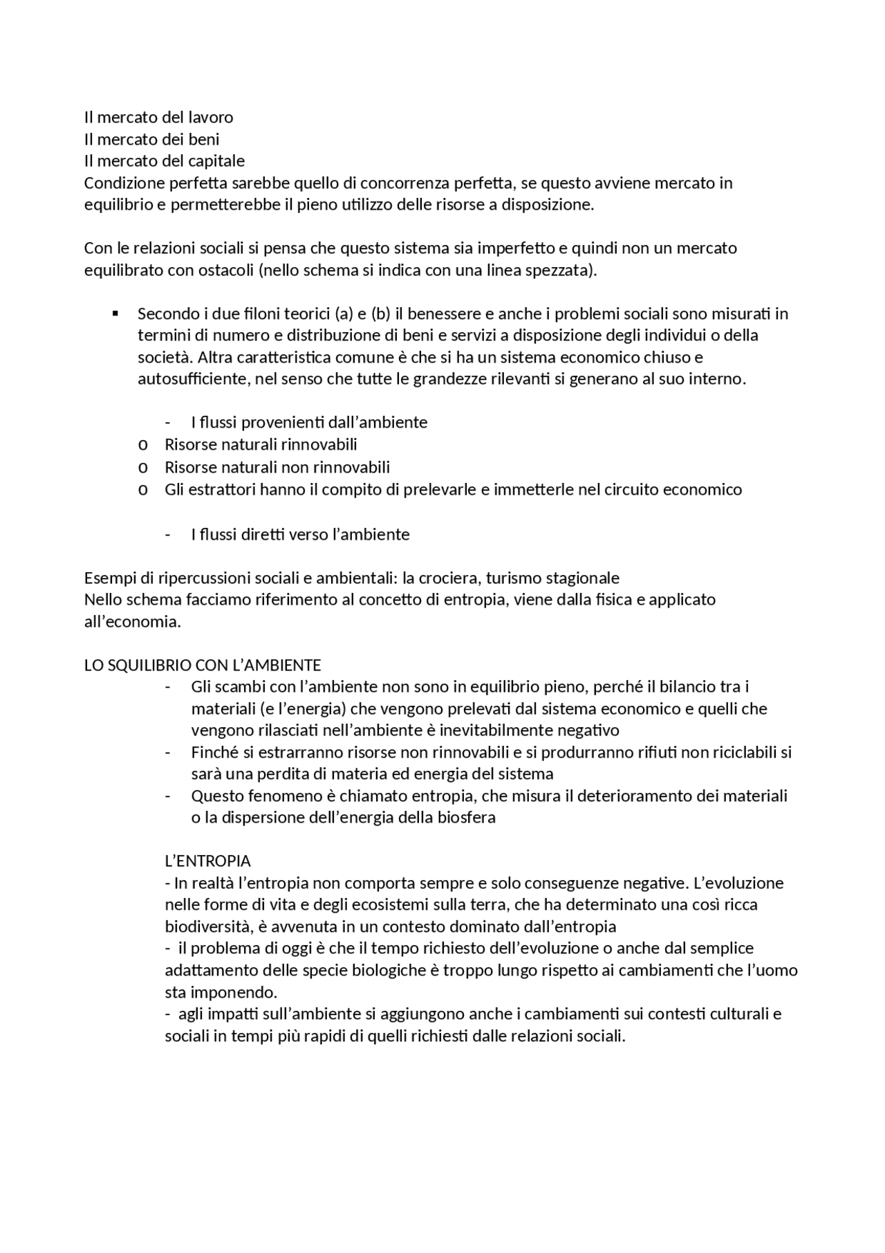 Riassunto Mercato Dei Beni Docsity