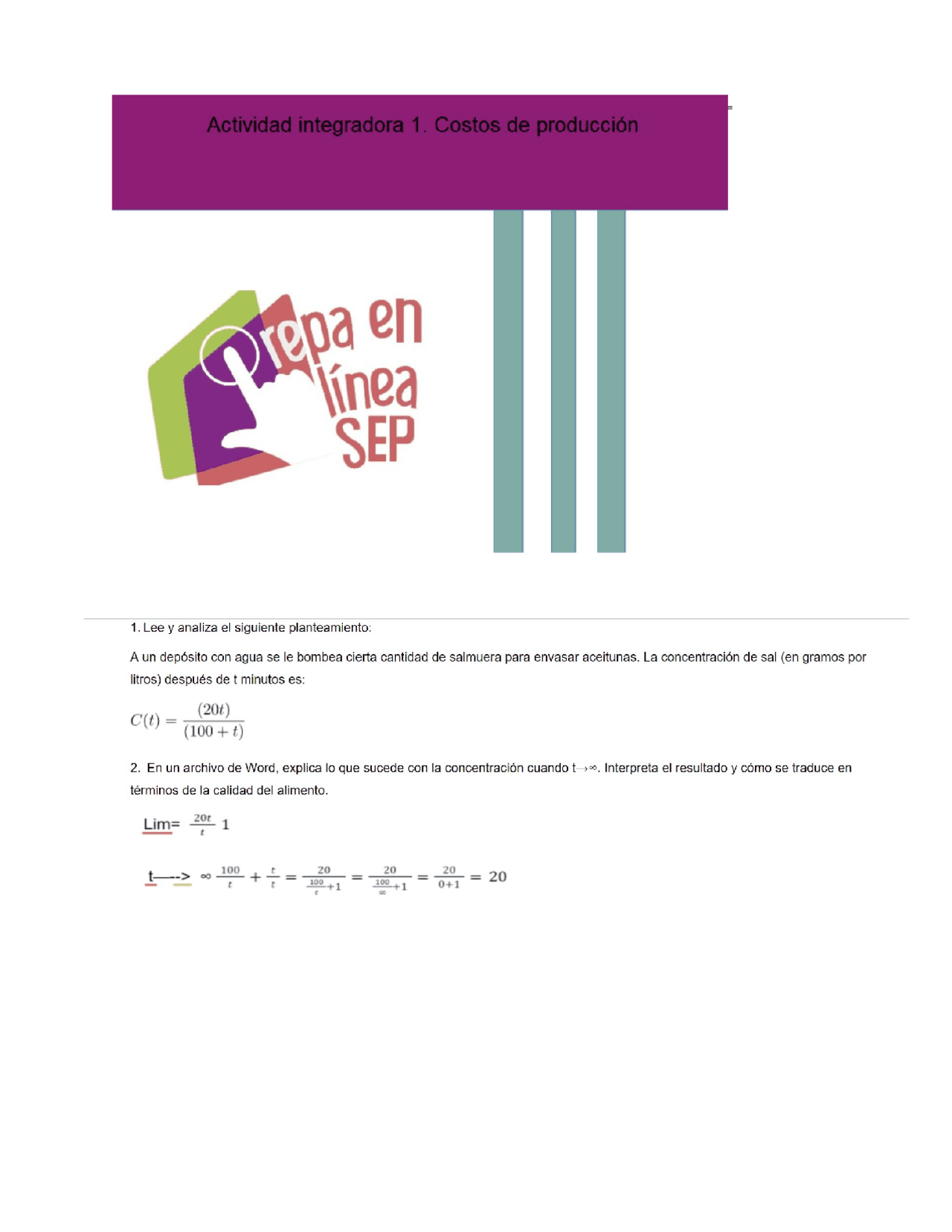 Actividad Integradora 1 Costos De Producción Docsity