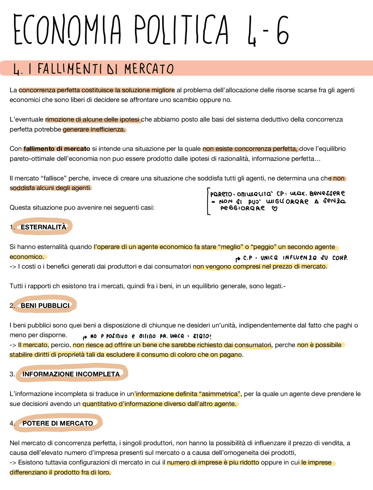 Microeconomia Fallimenti Di Mercato Docsity