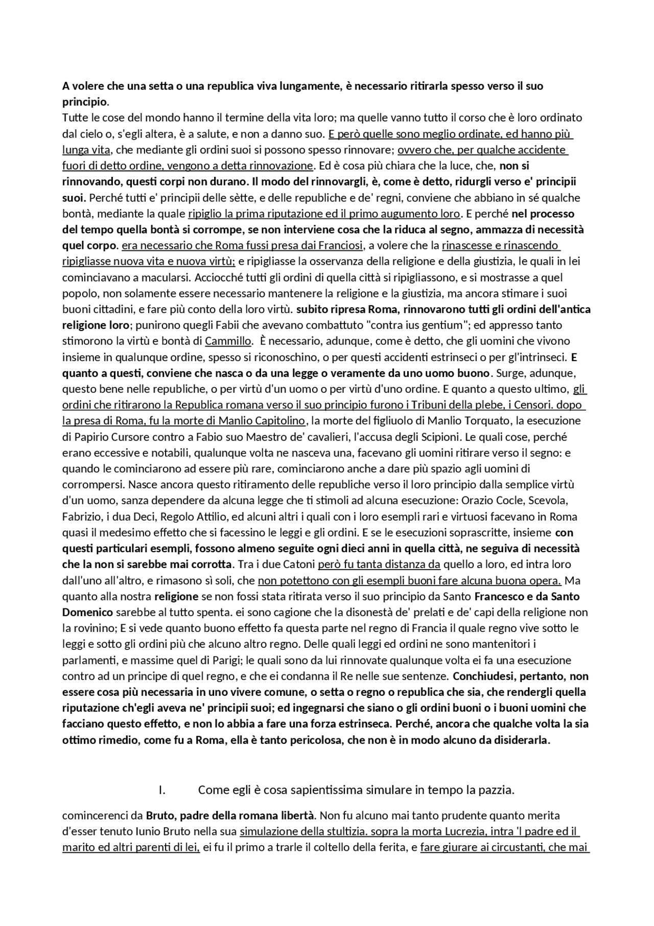 Riassunto Del Terzo Libro Dei Discorsi Di Machiavelli Docsity