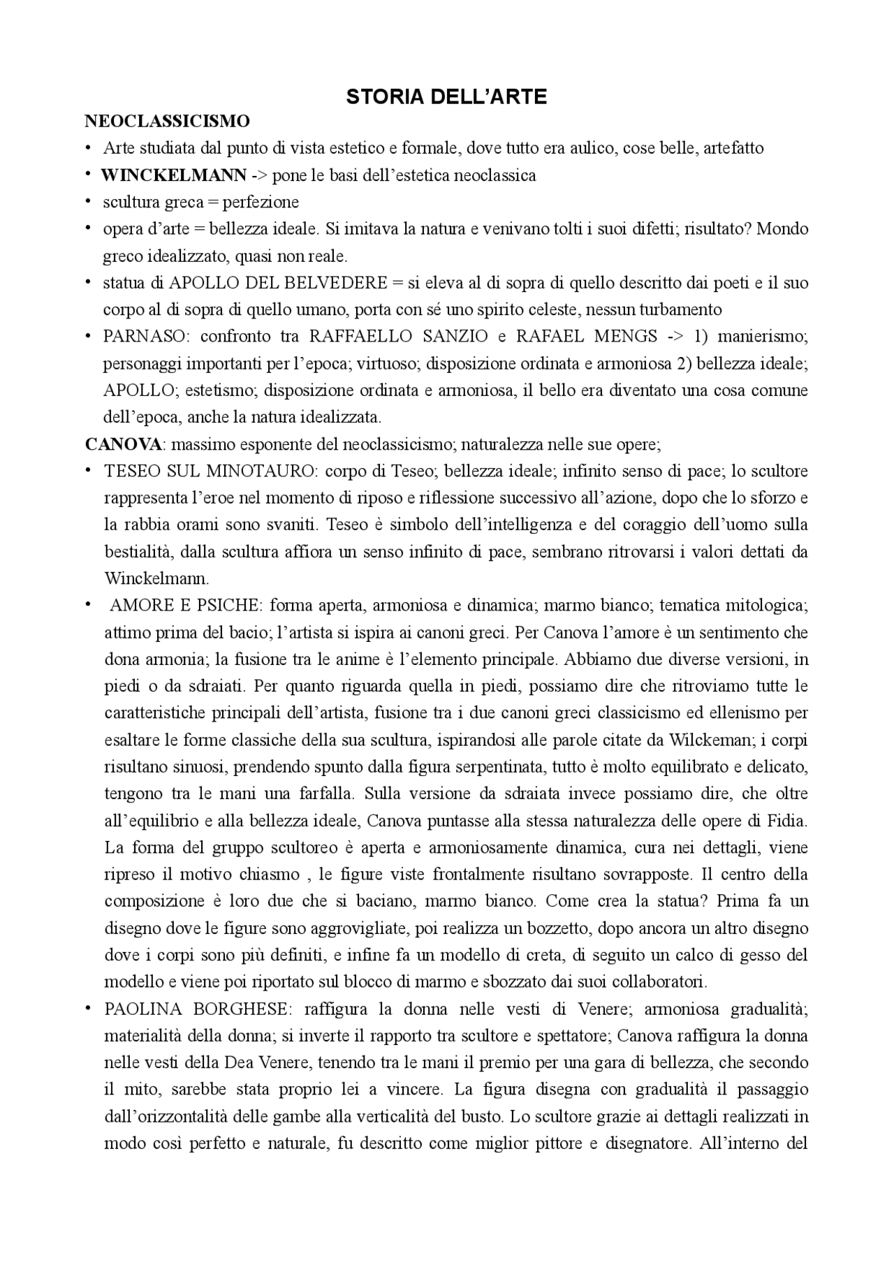 Dal Neoclassicismo Al New Dada Docsity