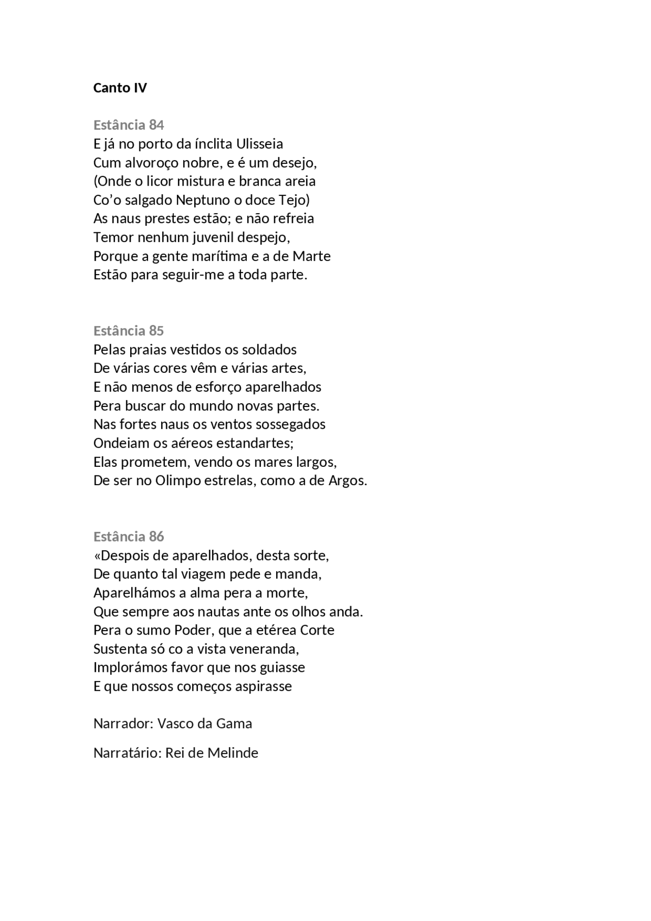 Canto Iv português 10ºano - Docsity