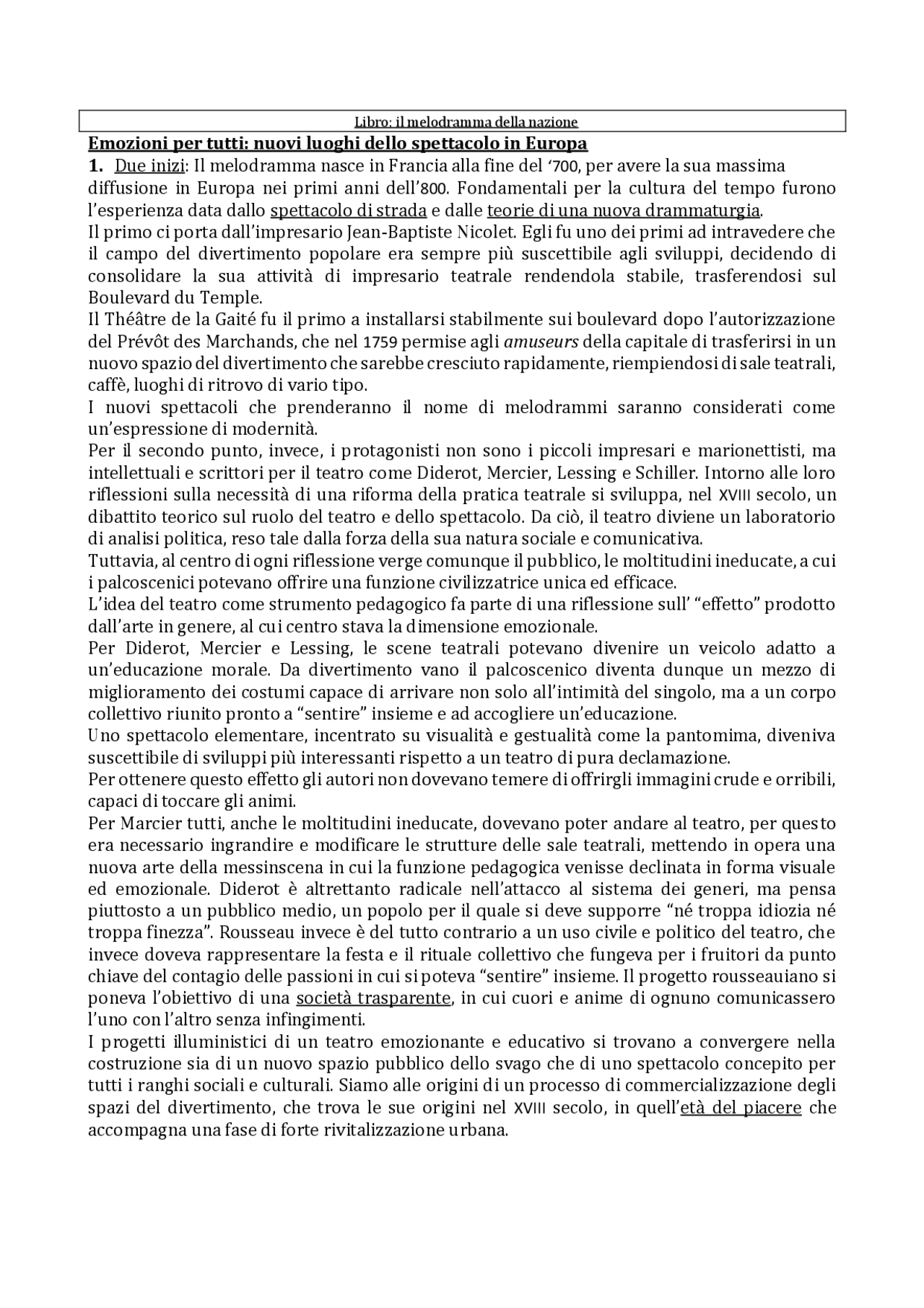 Il Melodramma Della Nazione Docsity